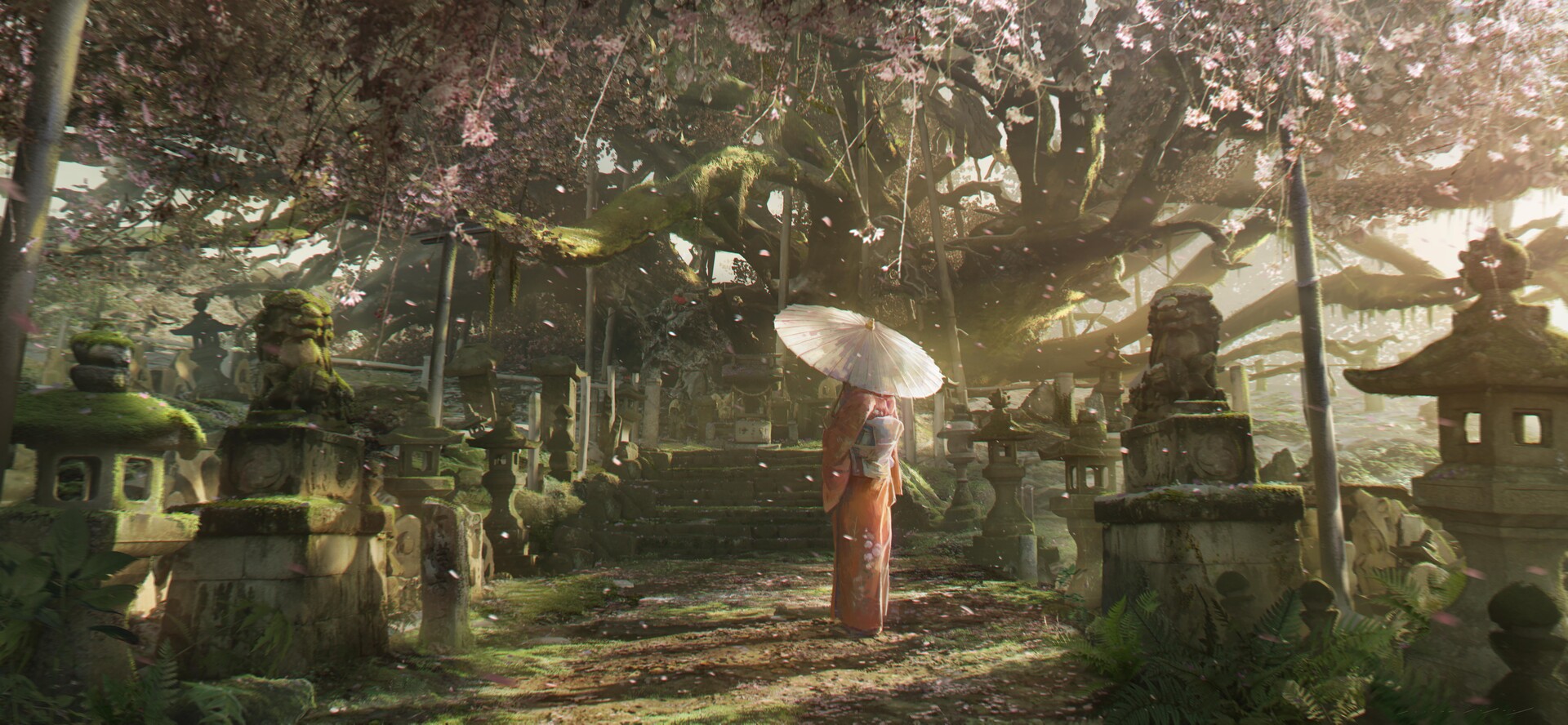 ArtStation - Sakura rain