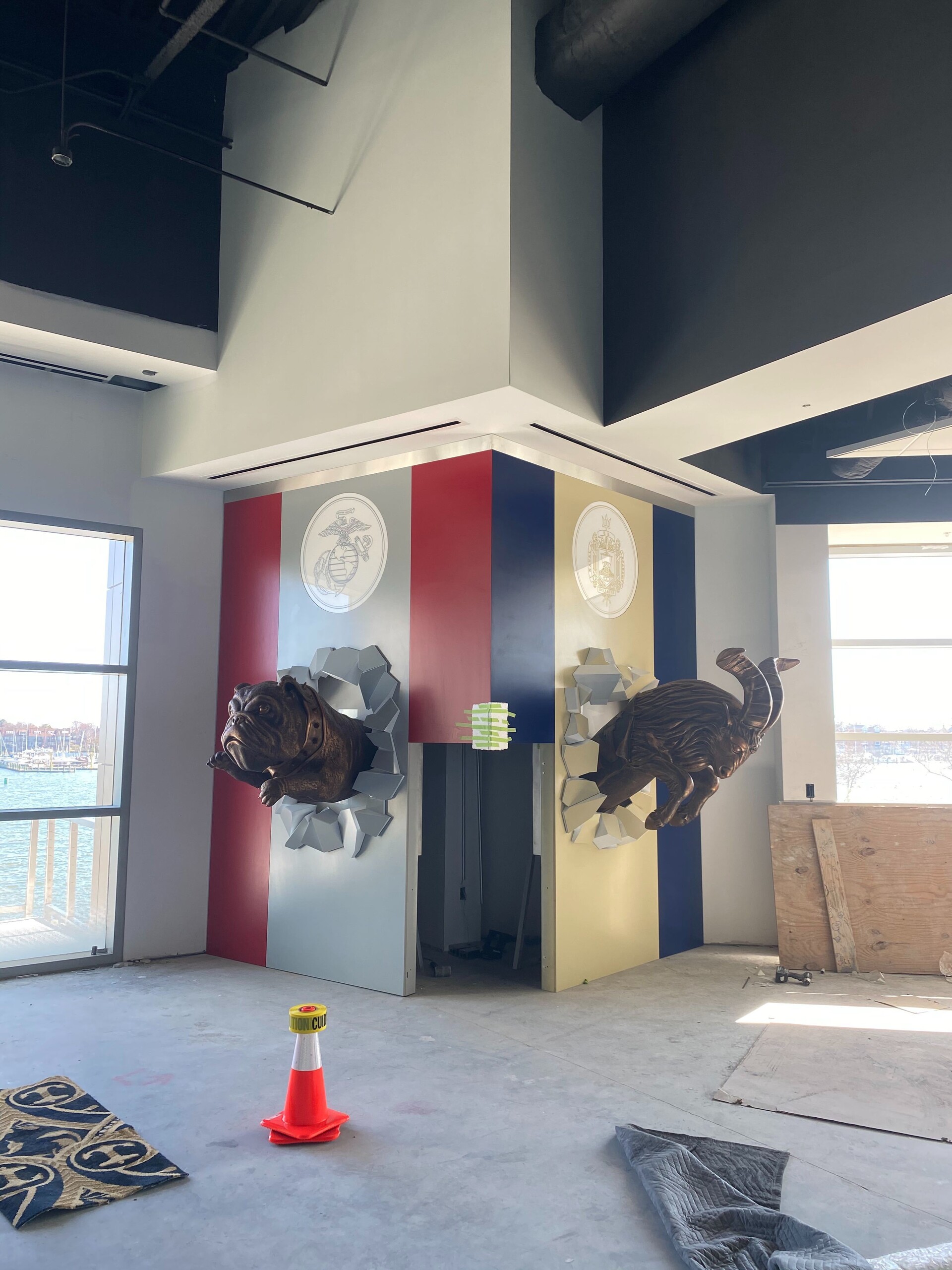 KC Simon - USNA Mascots-Bill the Goat and Chesty the Bulldog Photo Op