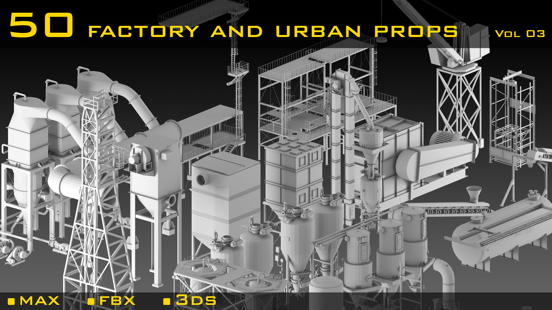 ArtStation - Factory and Urban Props- Vol 03