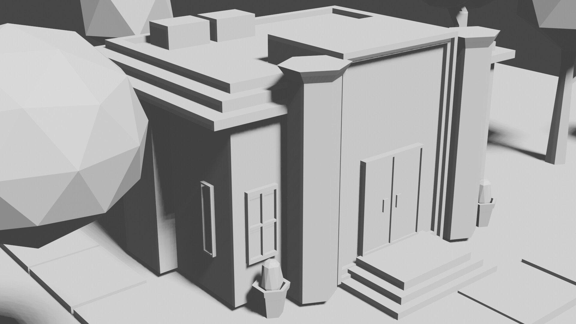 ArtStation - Low Poly Bank