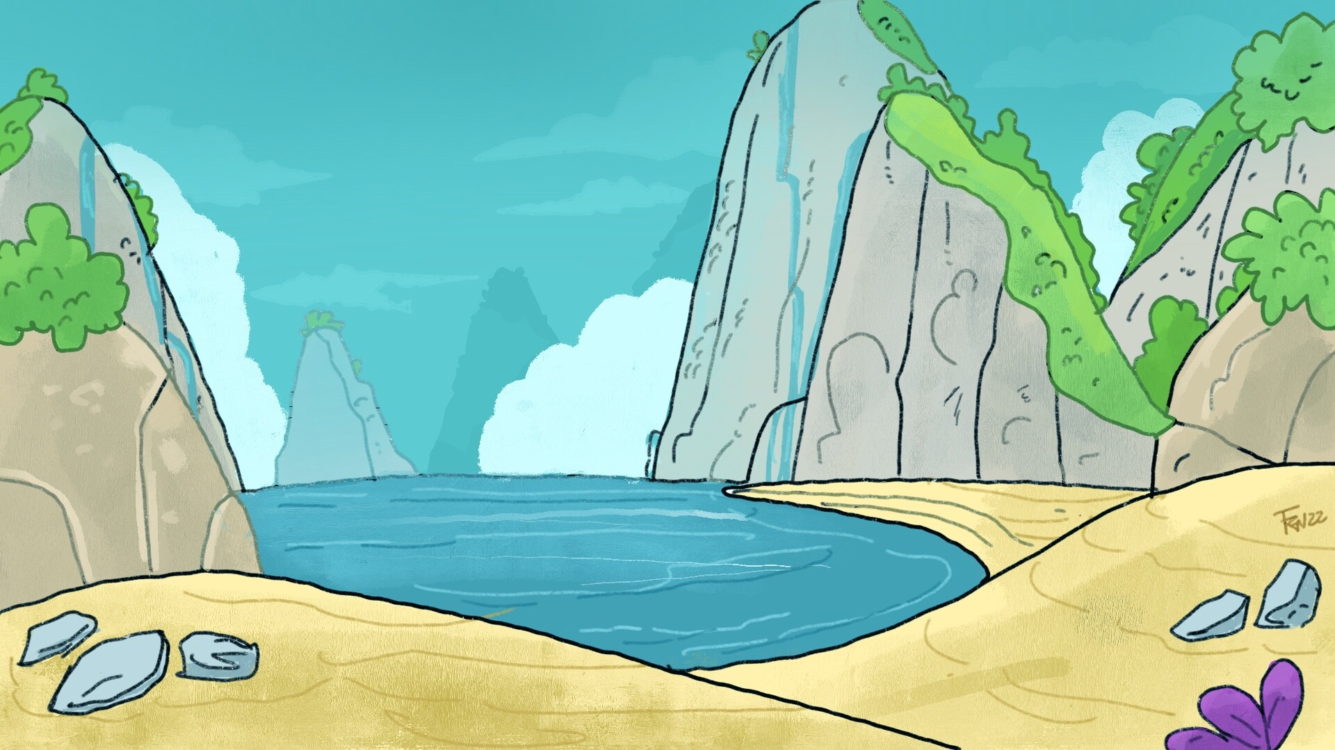 ArtStation - Beach Background