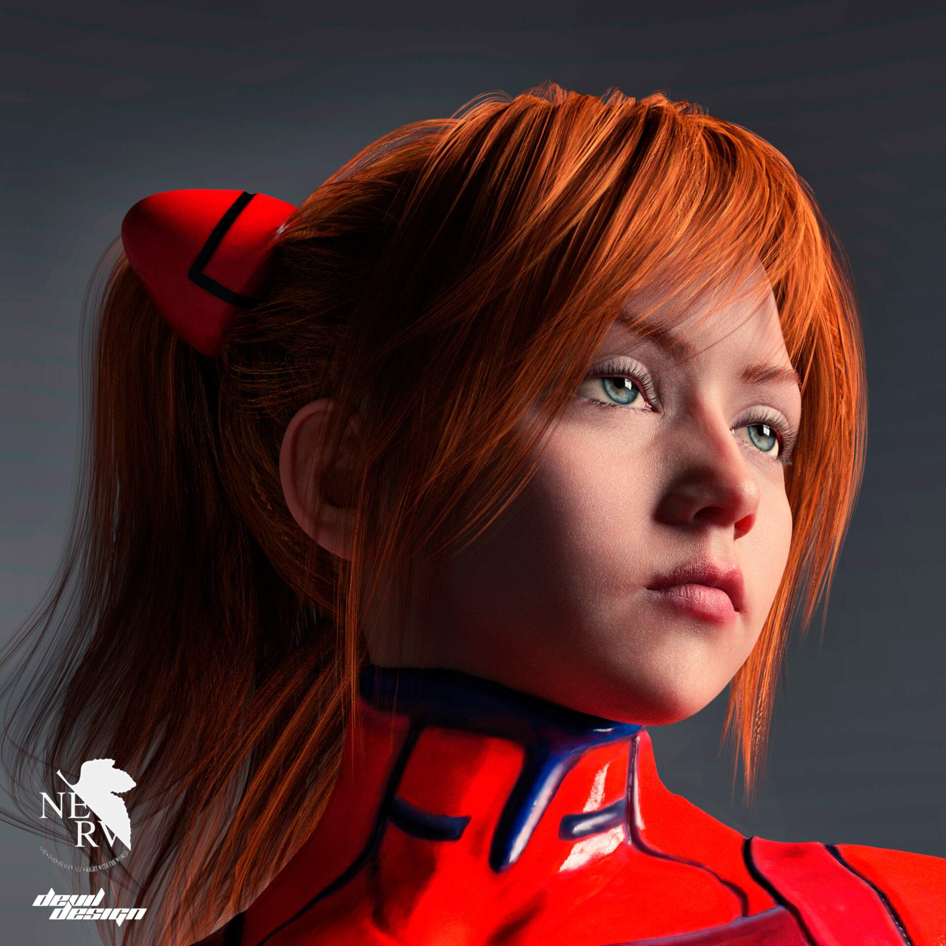 DevilDesign - asuka langley soryu - 3D Model artwork