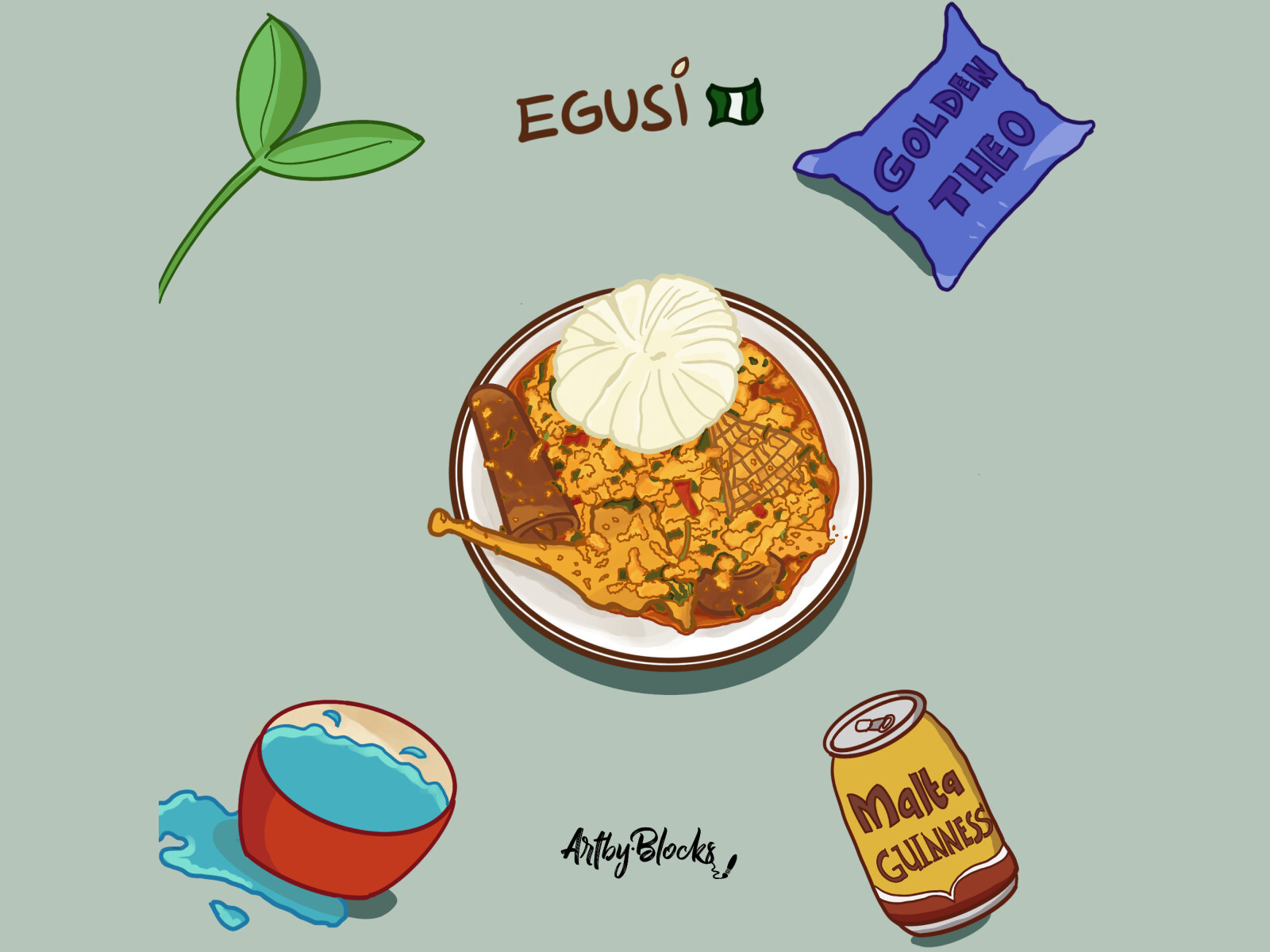 ArtStation - Egusi soup Illustration