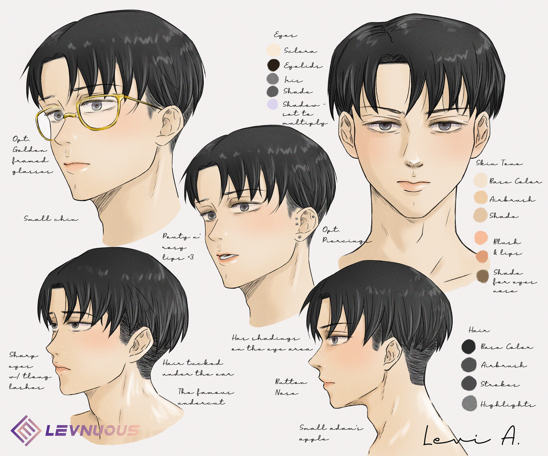 Levnuous - Levi Ackerman Character Design
