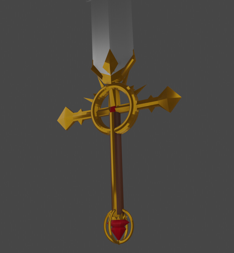ArtStation - Low poly, fantasy sword for asset pack