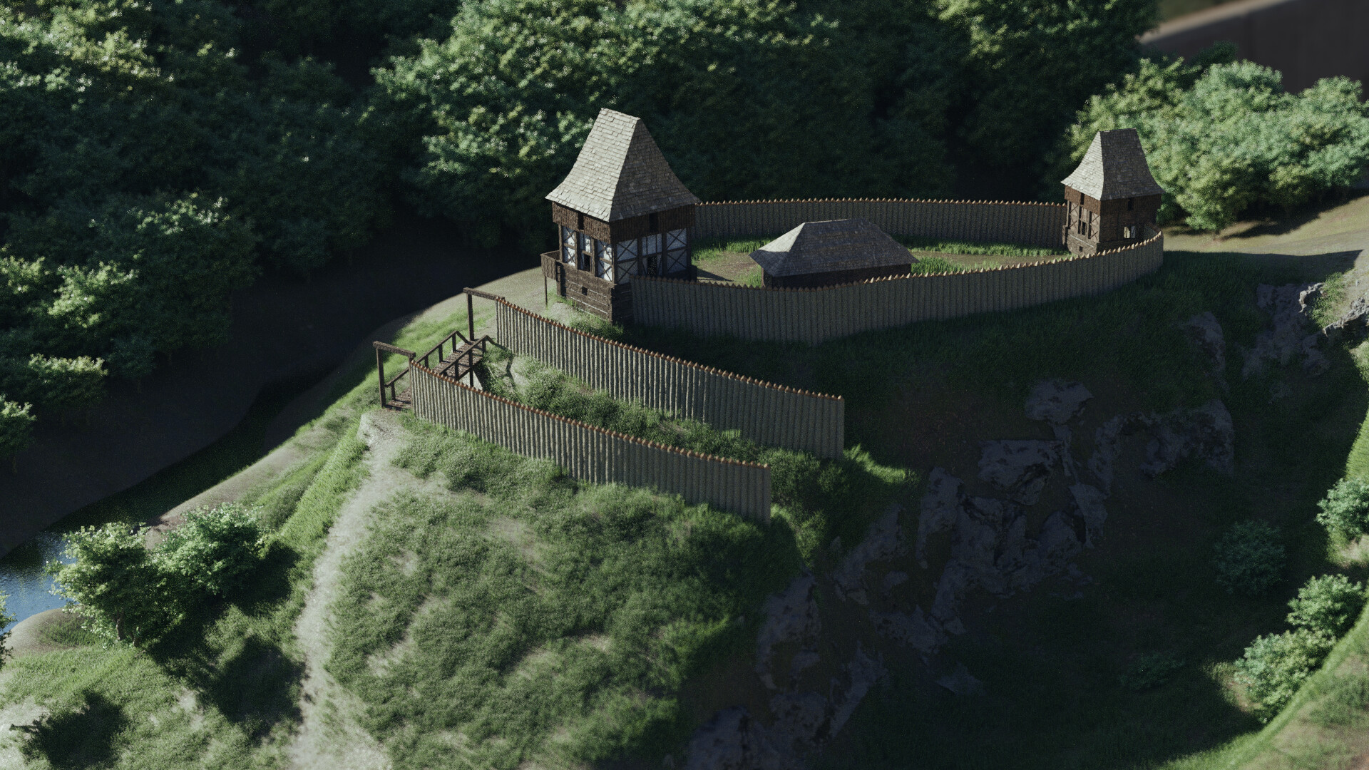 ArtStation - Small wooden castle