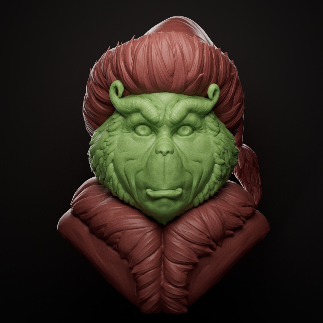 ArtStation - The Grinch Bust