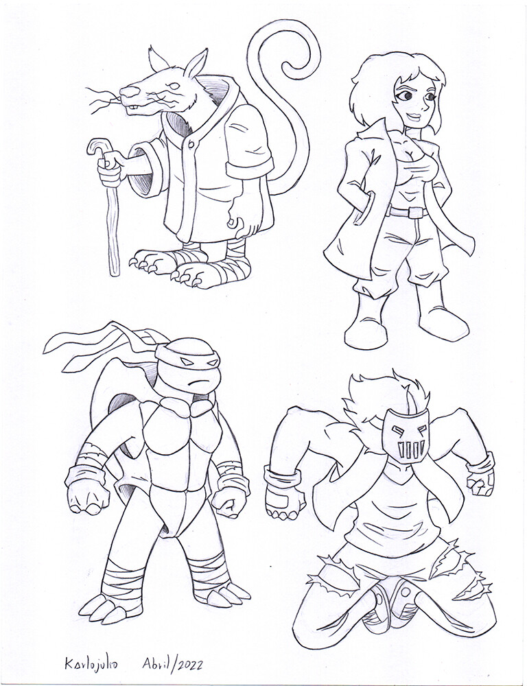 april ninja turtles coloring pages