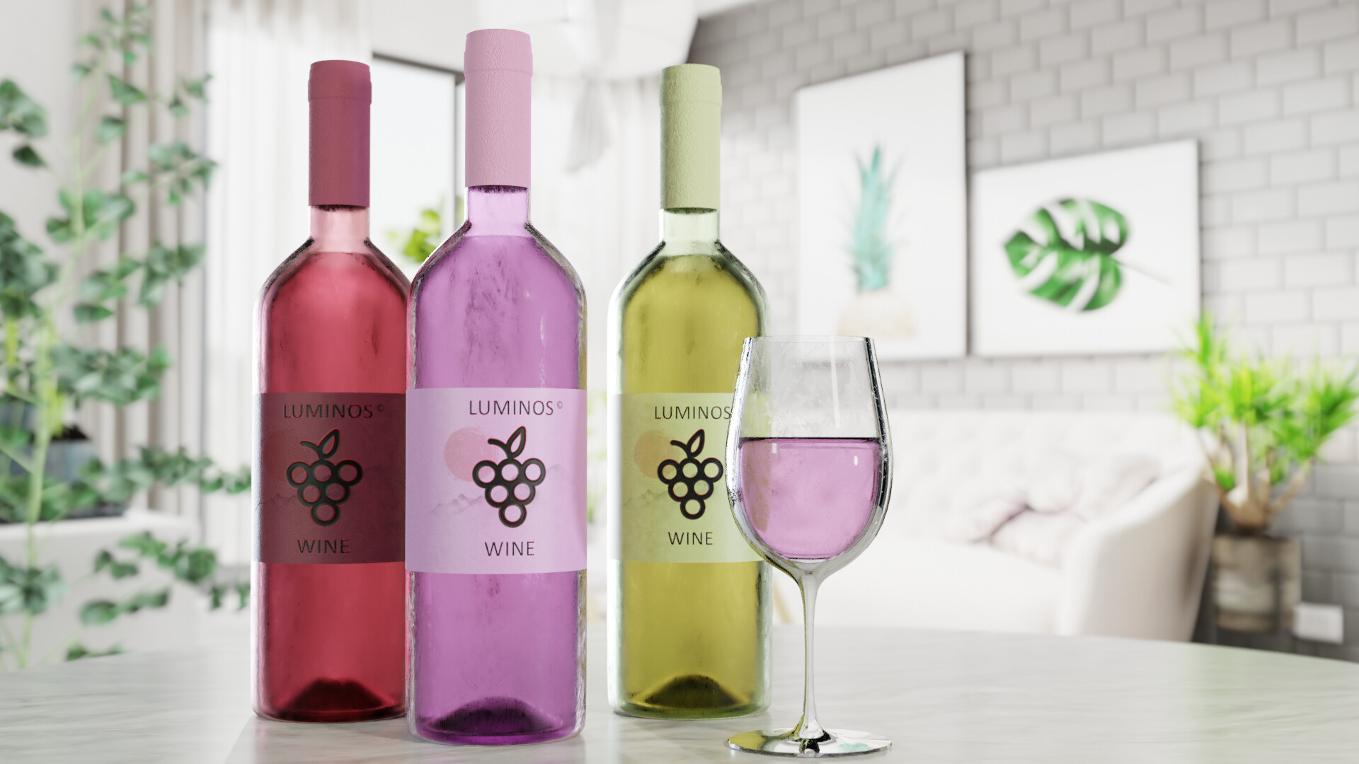 ArtStation - Wine bottles