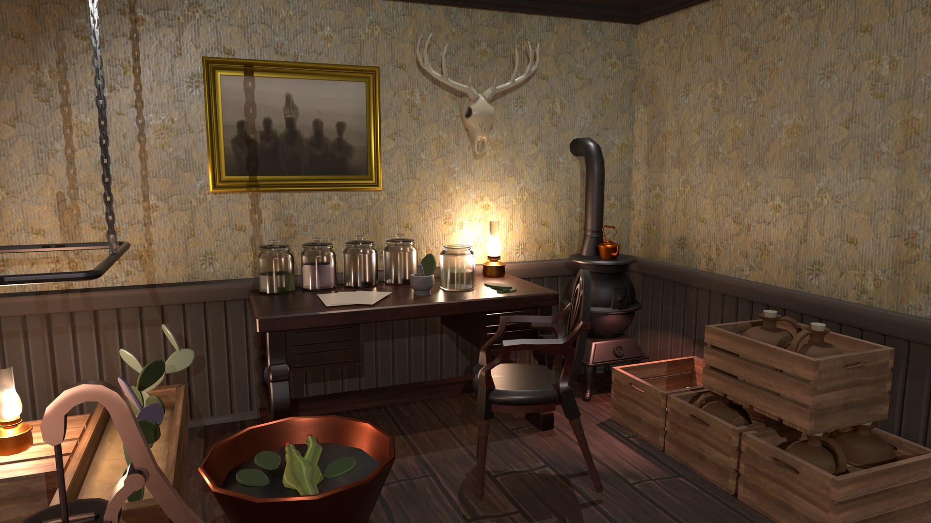 ArtStation - Desert Cactus Alchemist Lab