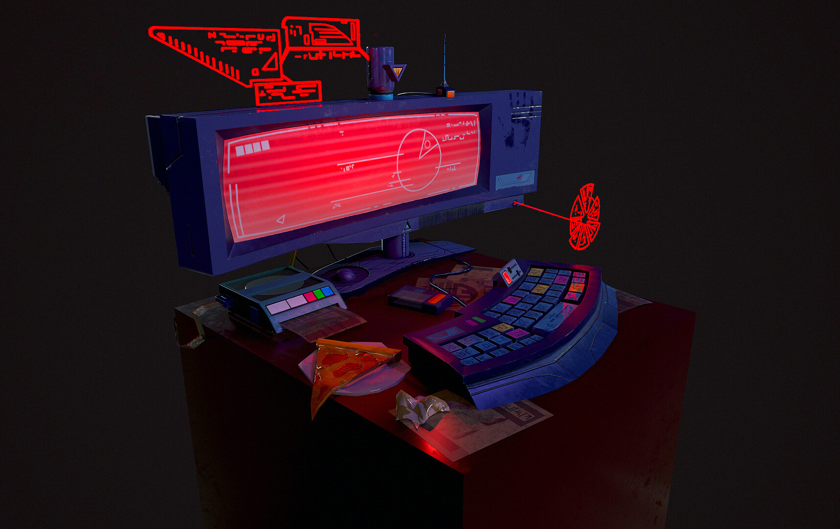 ArtStation - Stylized Sci-fi Computer