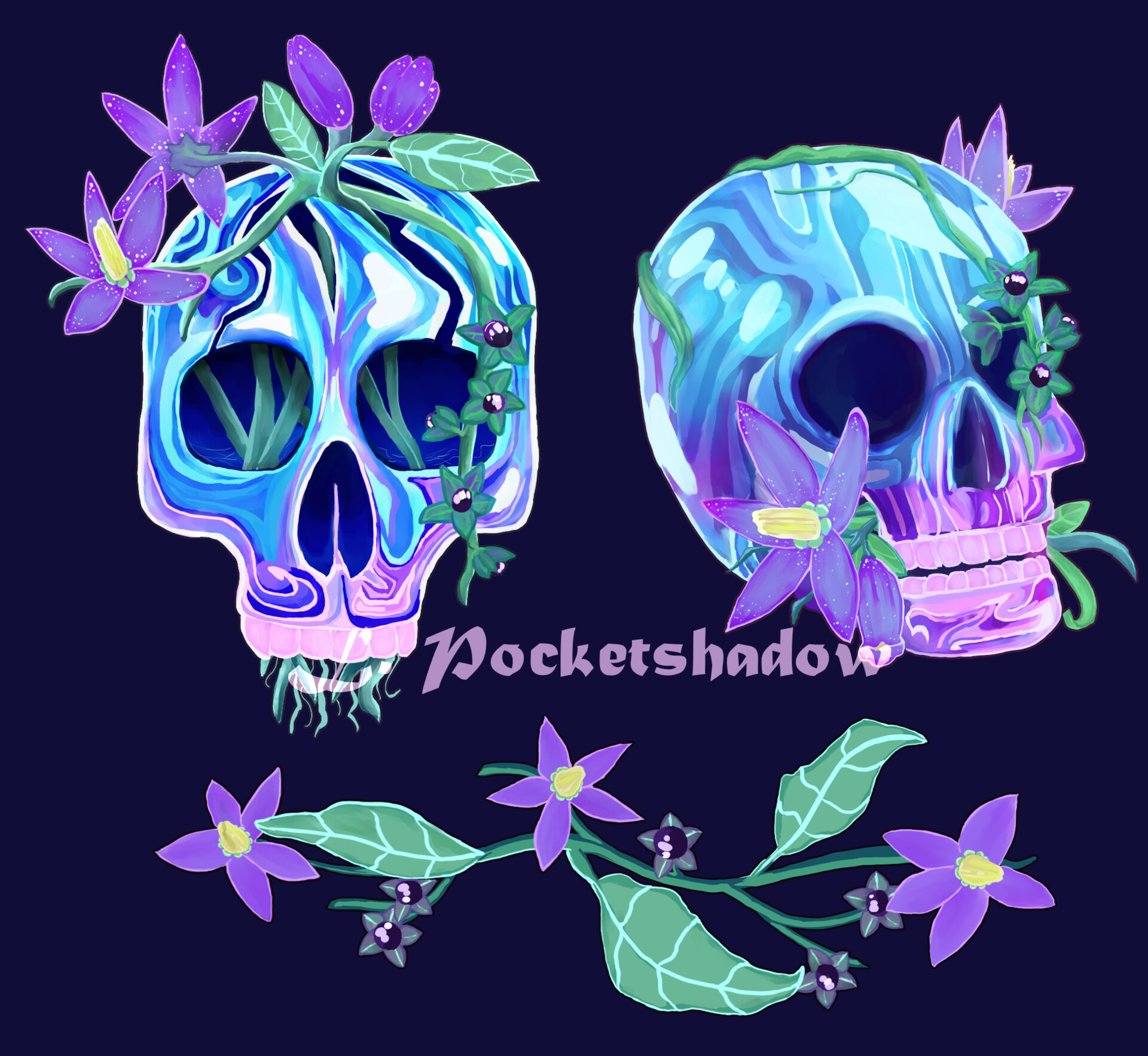 ArtStation - Nightshade Crystal Skulls