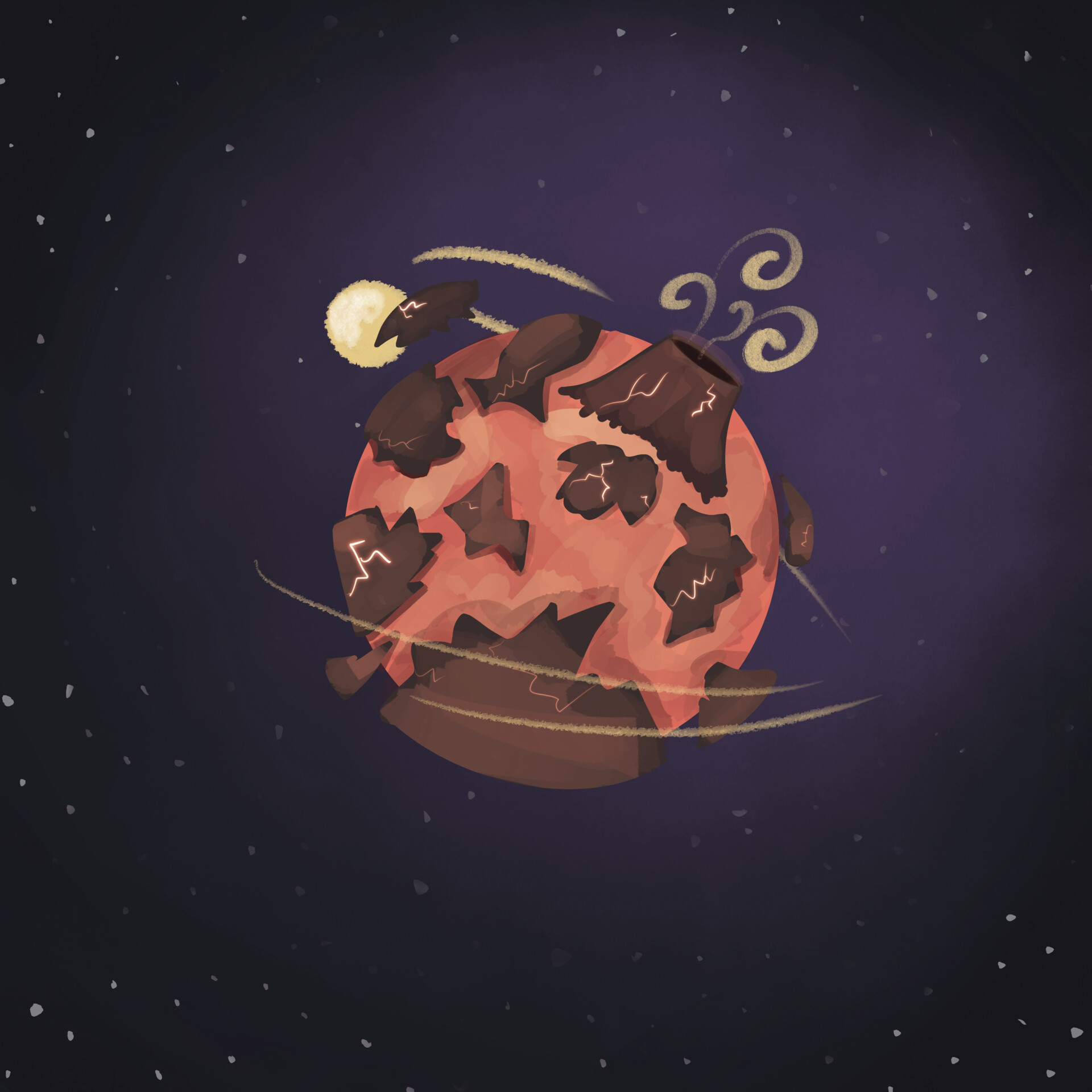 ArtStation - Fire Planet Map