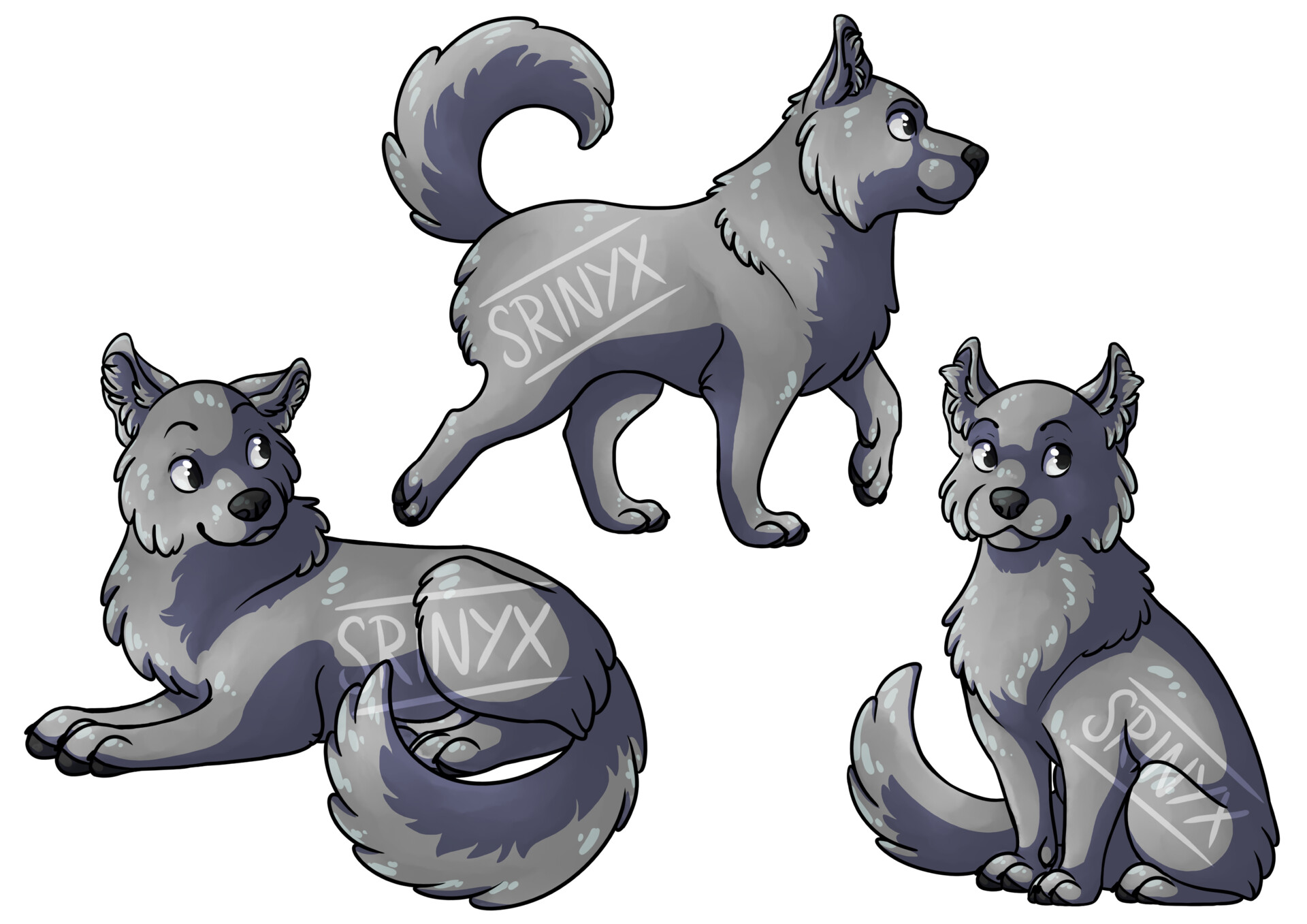 chibi wolf pup