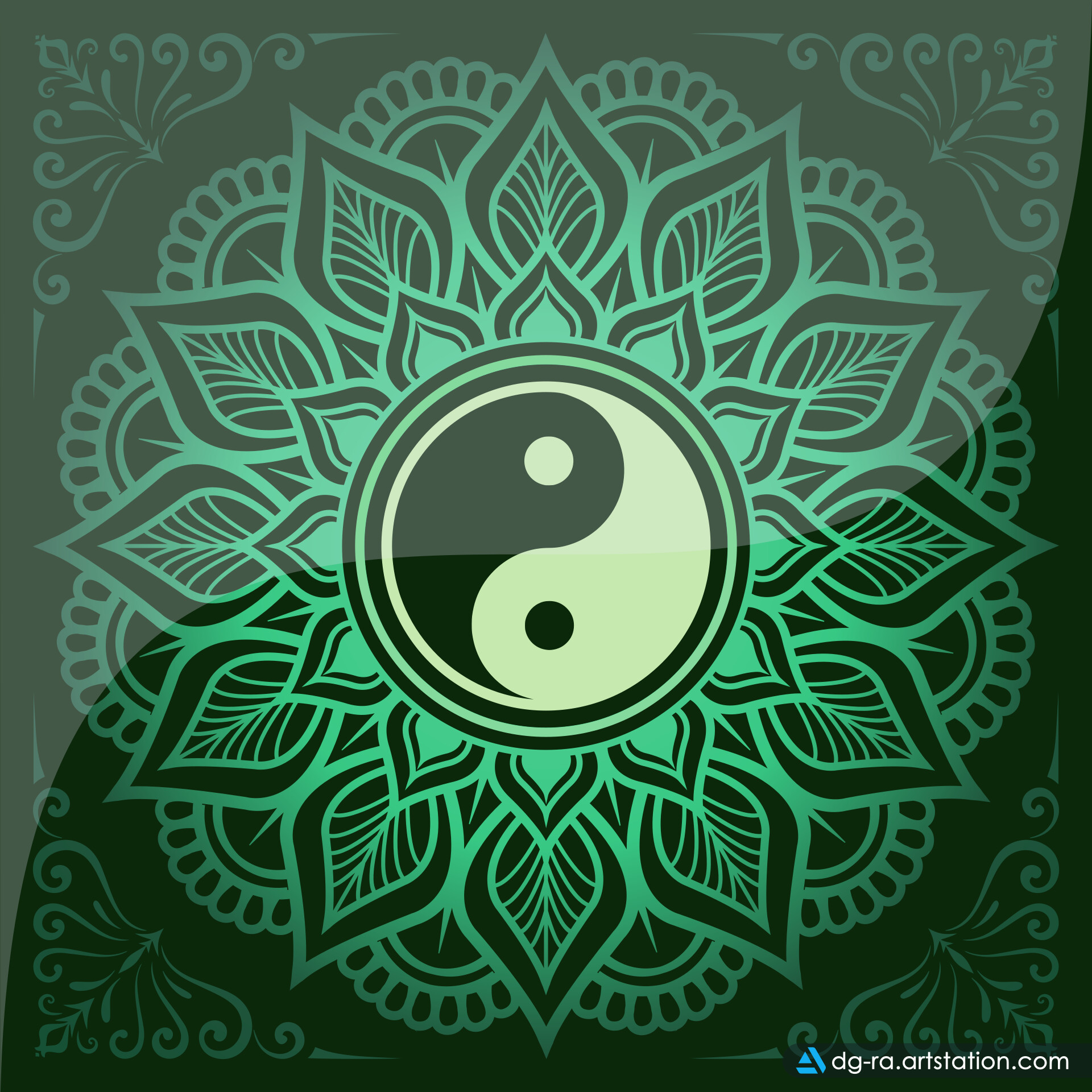 Rafael Javier - MANDALA - Yin Yang - Decorative - Vector
