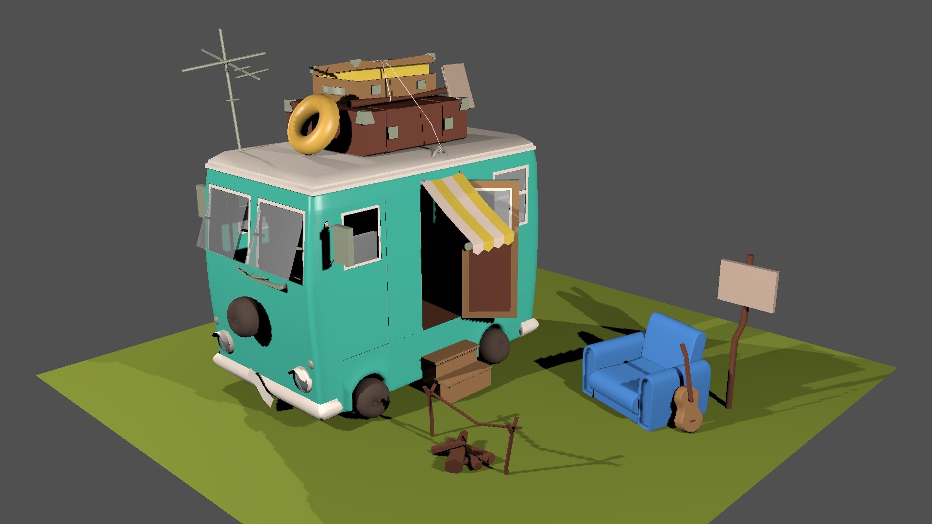 ArtStation - Hippie Van