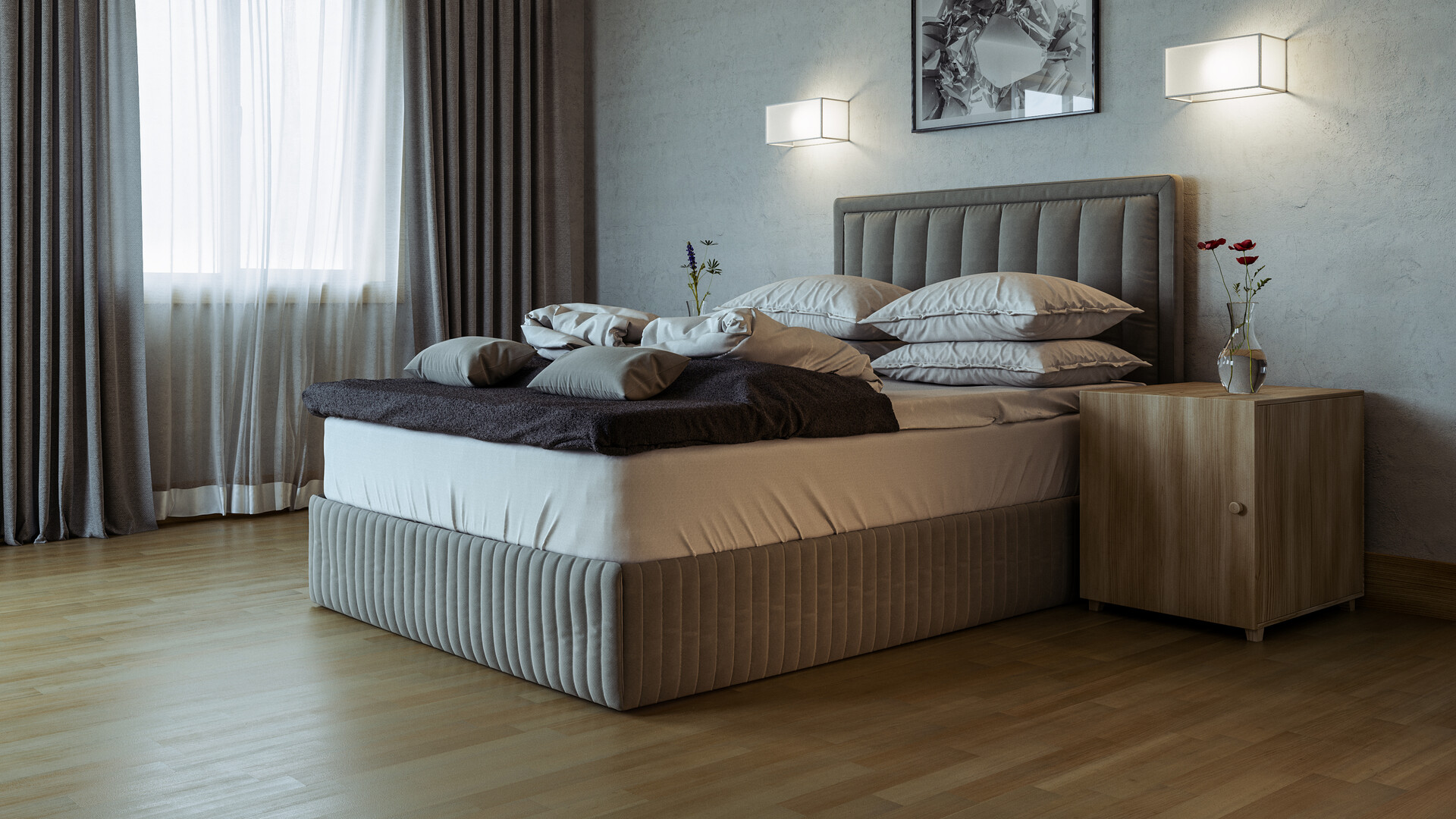 ArtStation - model of a bed