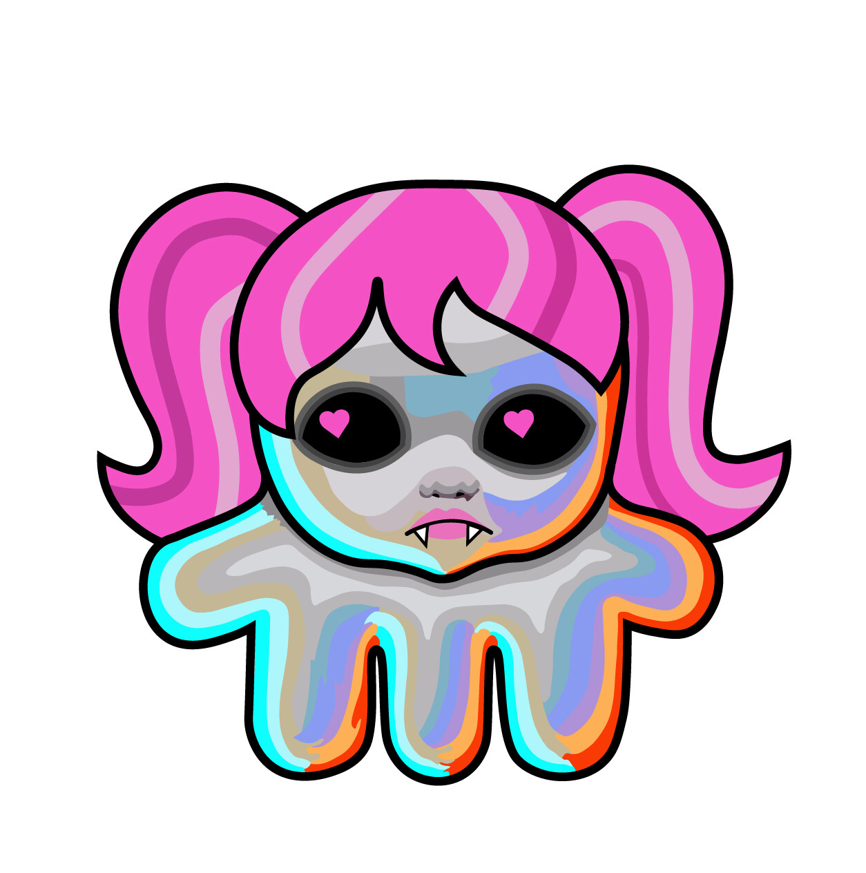 Jennifer Fry - Comic book character/logo in progress illustration