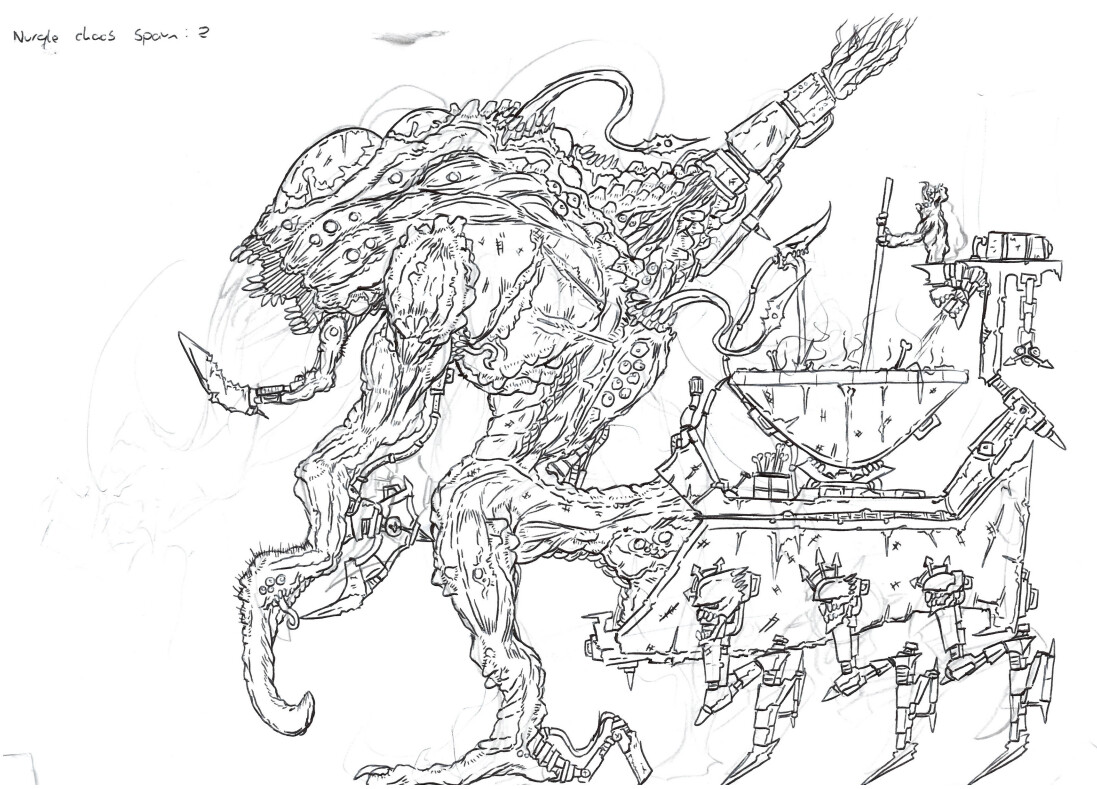 ArtStation - Nurgle chaos spawn