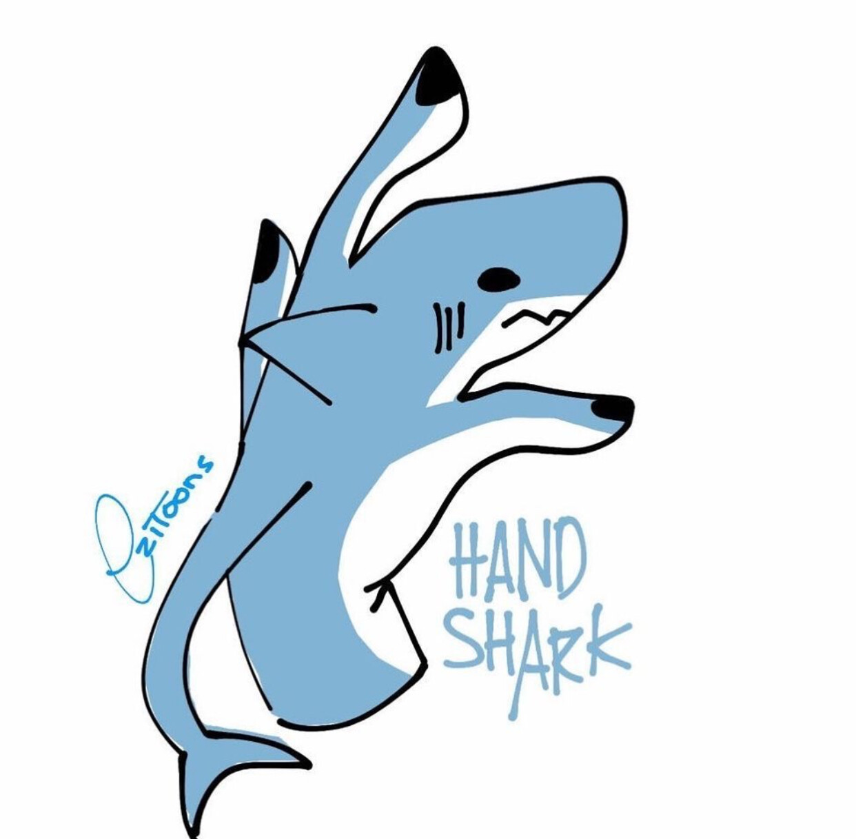 ArtStation - Animal character design - Hand shark