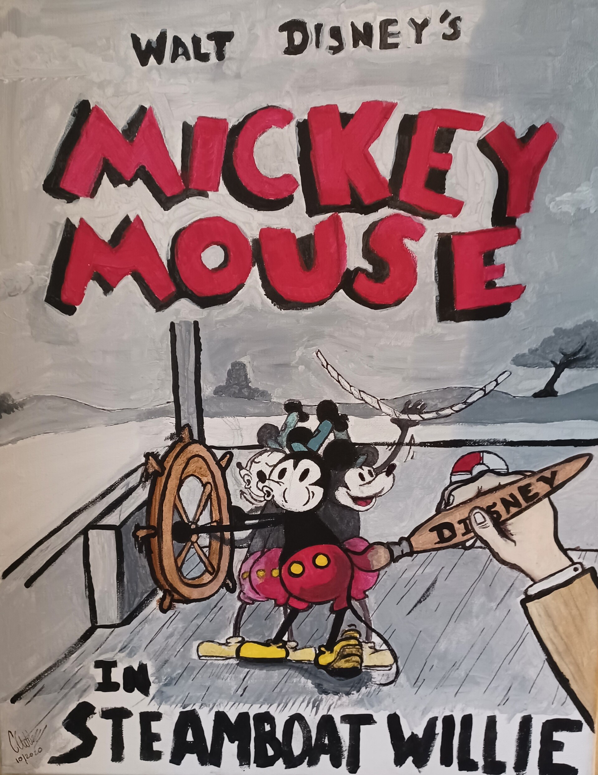 Mickey Mouse Steamboat Willie Poster