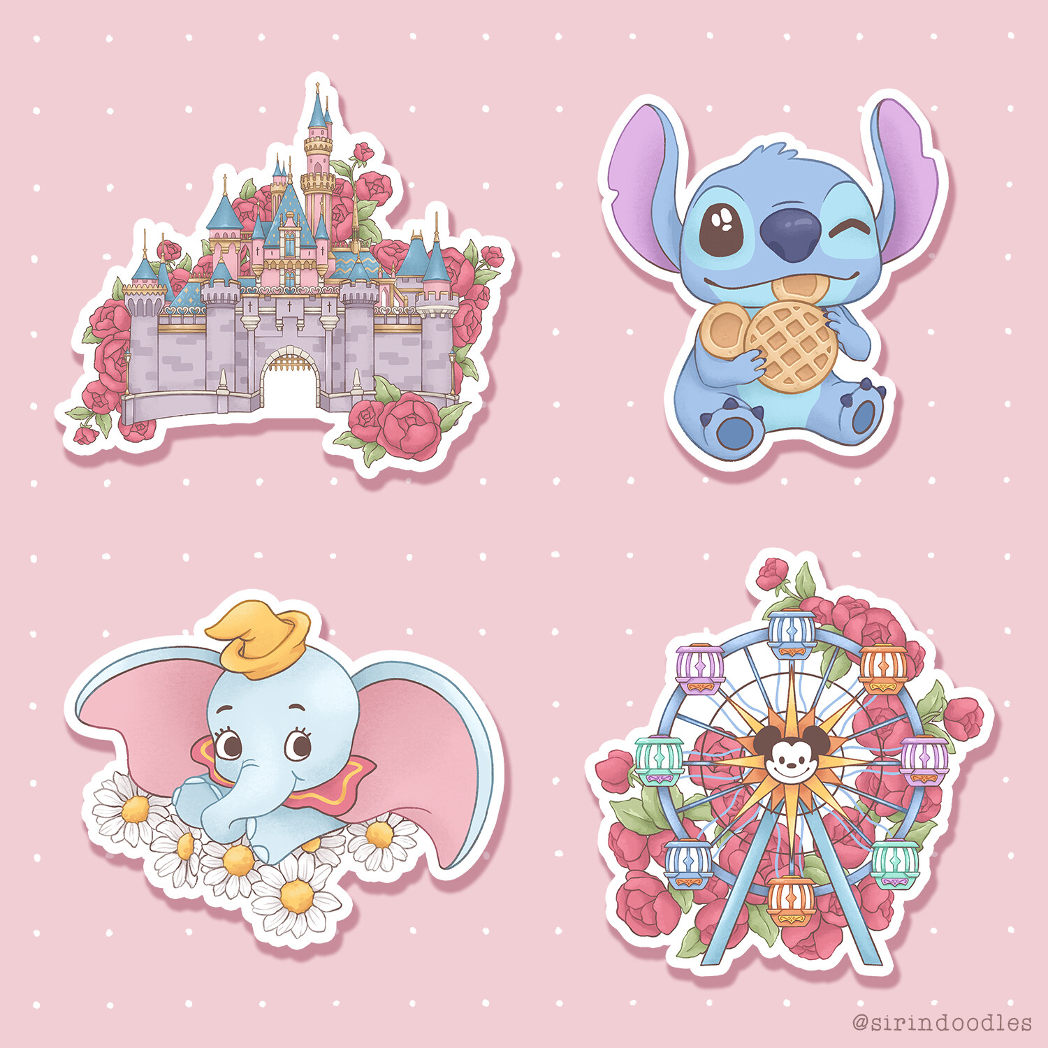 ArtStation - Disney inspired sticker set commission