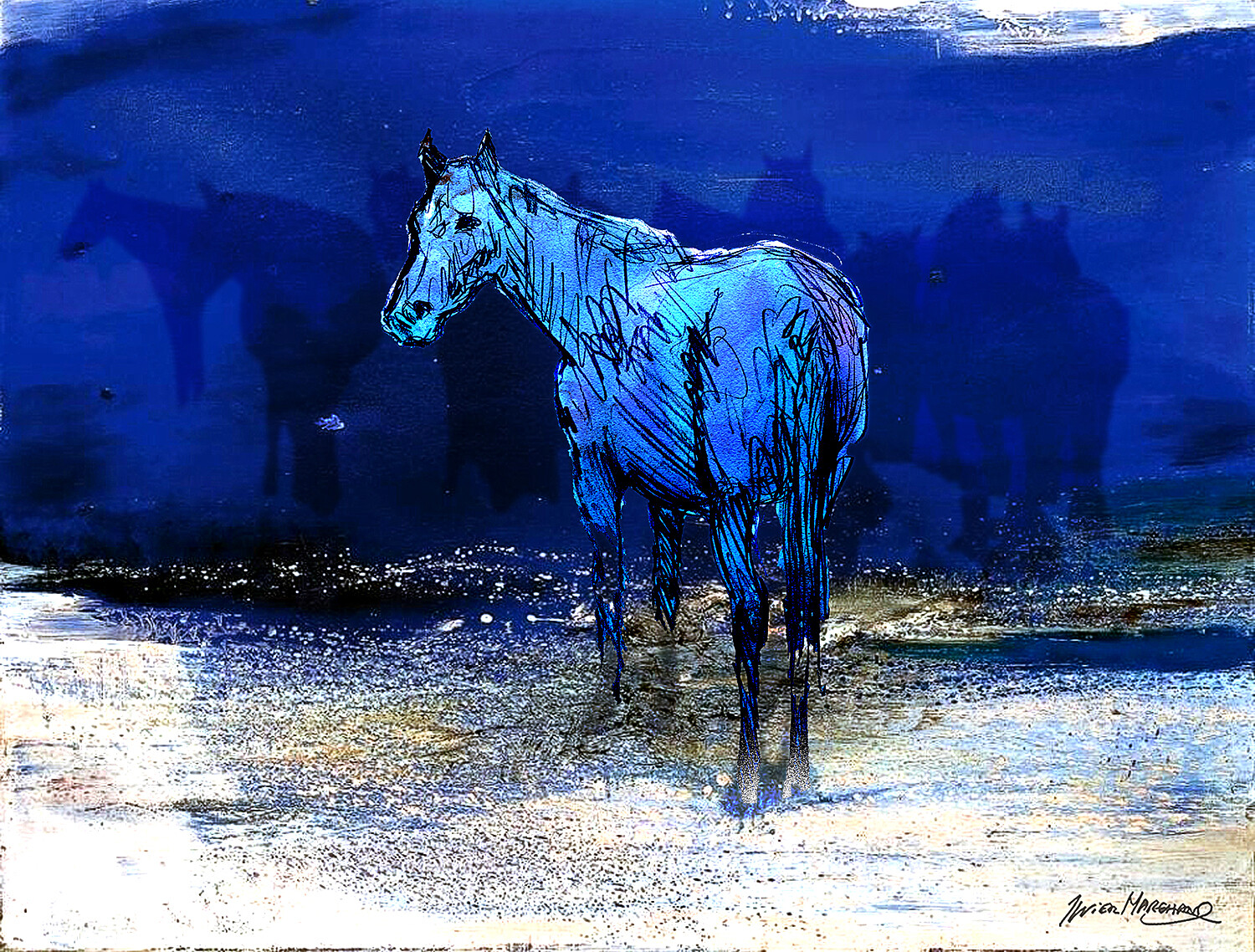 ArtStation - Chevaux bleus 2e version