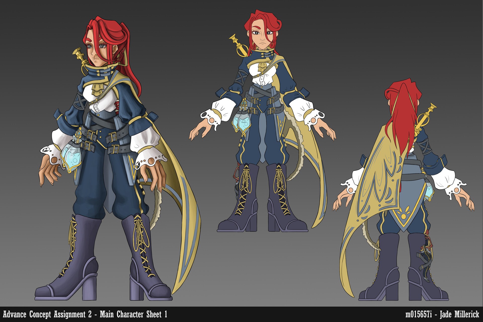 ArtStation - Advance Concept Art 2 Assignment - Main Character Design