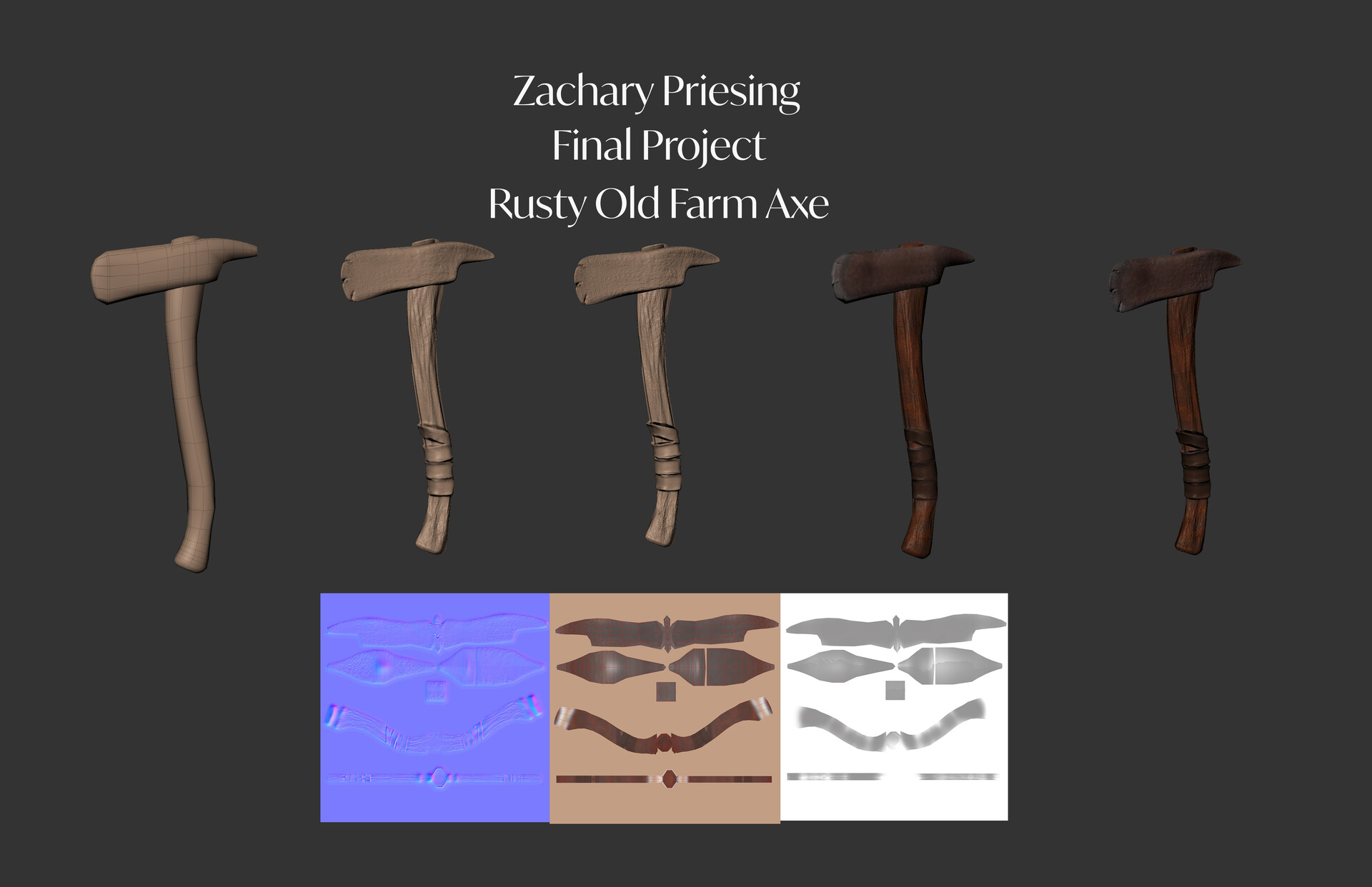 ArtStation - Rusty Farm Axe - Basic Game Prop