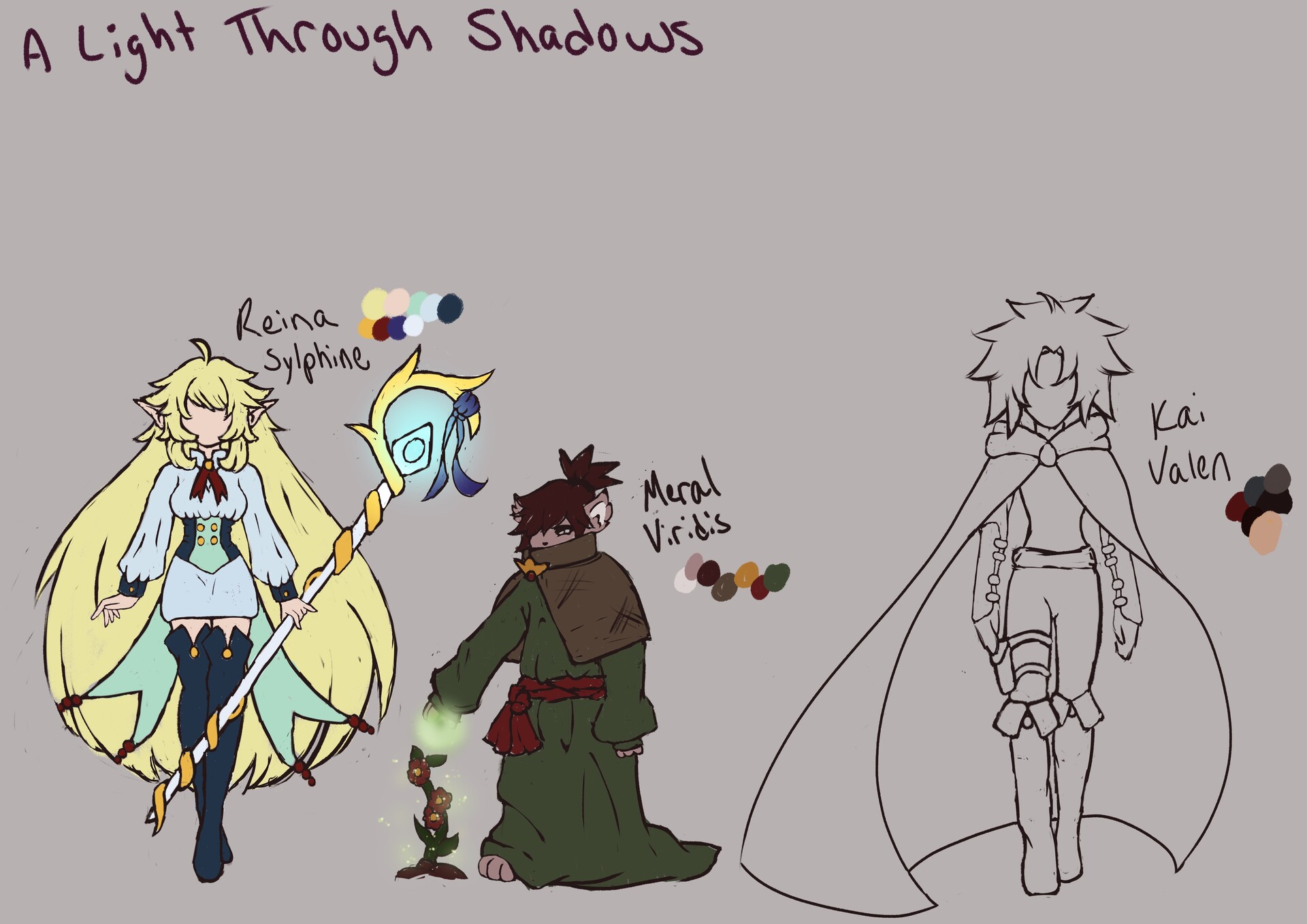 ArtStation - A Light Trough Shadows (rough sketches)