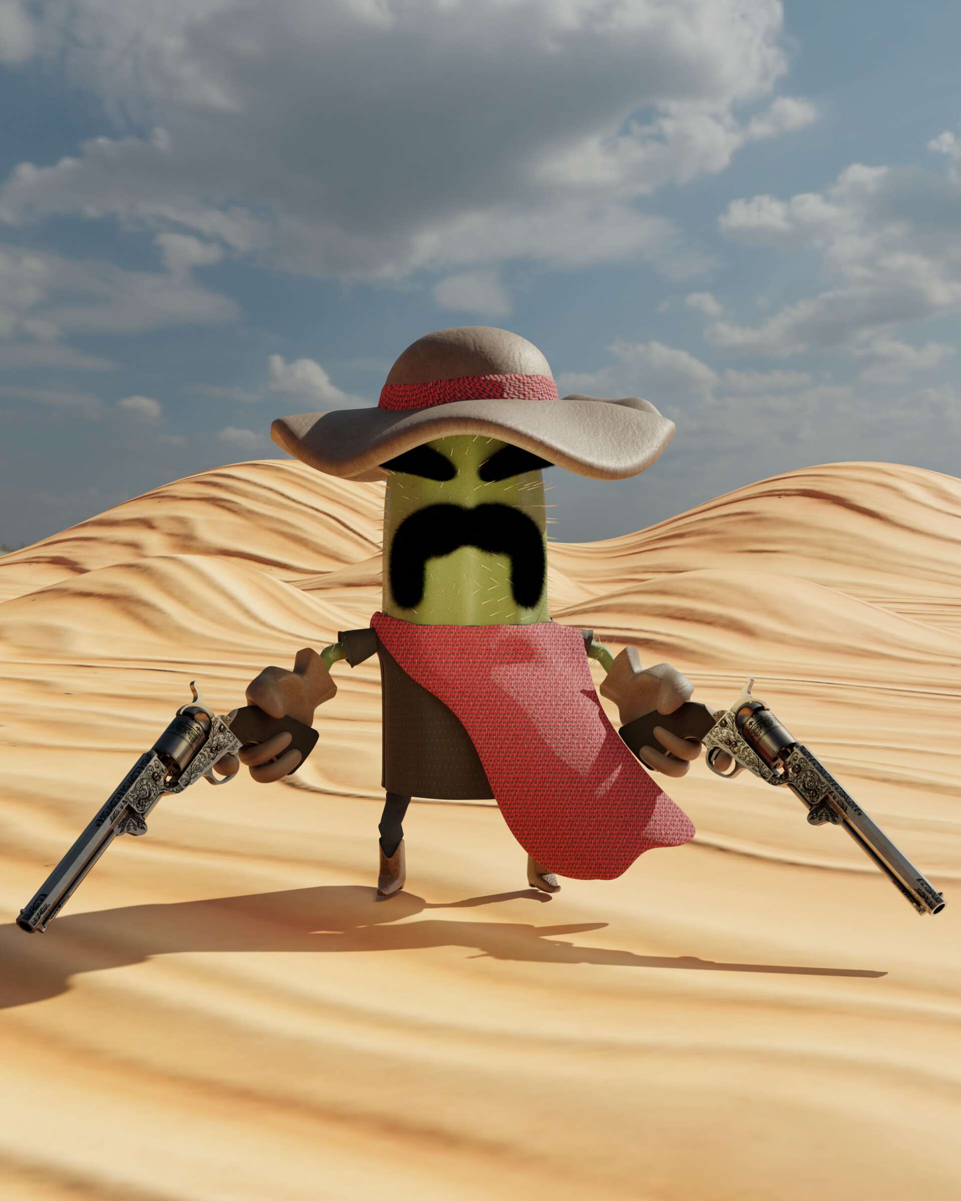 ArtStation - Cactus Gunslinger.