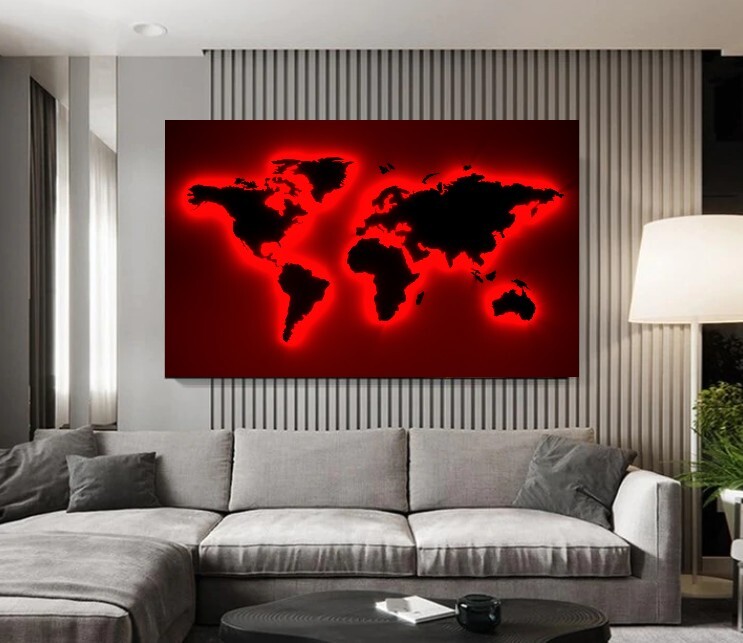 ArtStation - World Map Red Glow