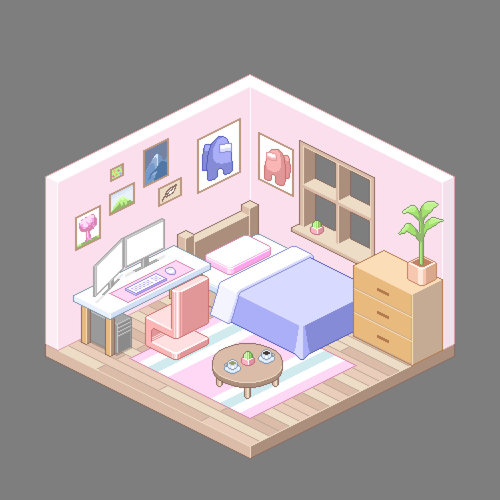 ArtStation - Isometric Room Pixel Art Test