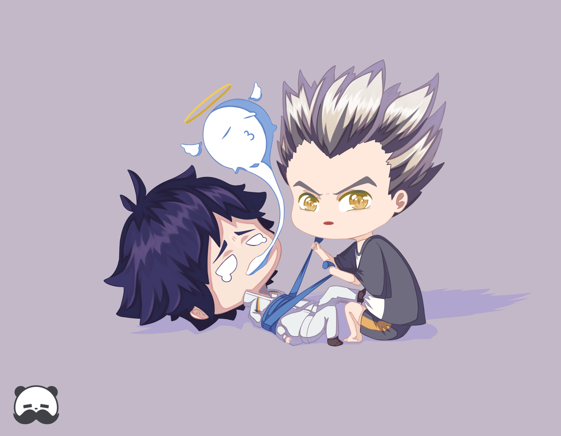 ArtStation - Chibi Bokuto / Akaashi