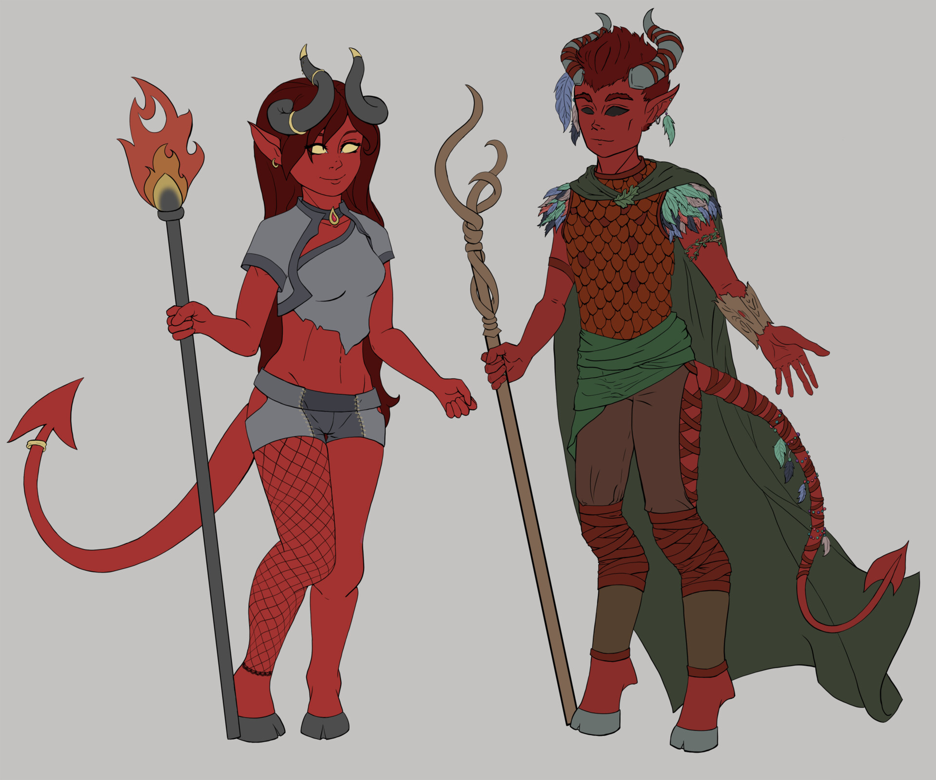 ArtStation - Tiefling Twins