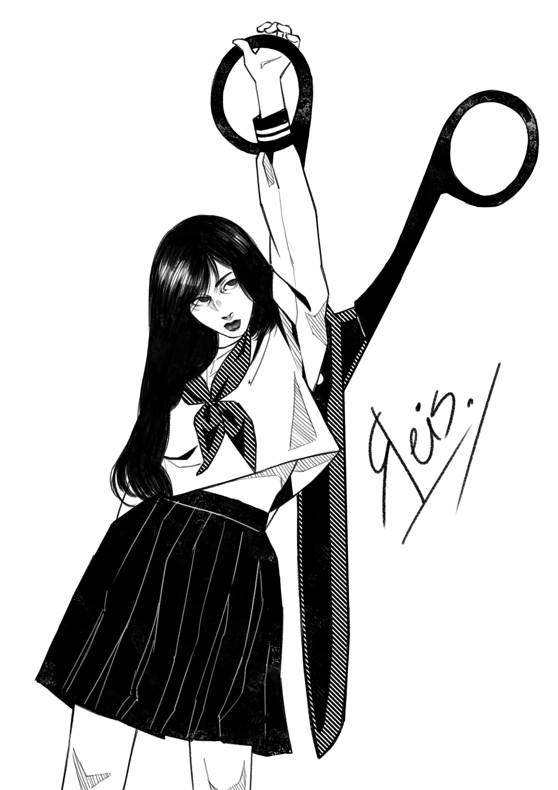 ArtStation - Scissors girl