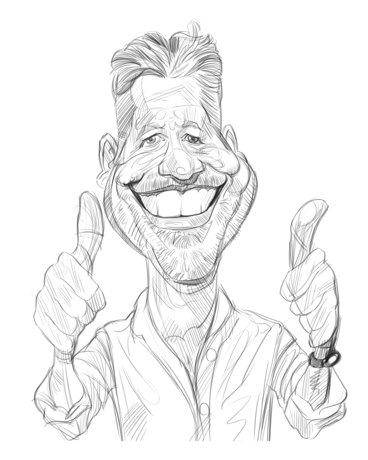 Harshaka Rathna Kumara - Caricature of Simon Cowell