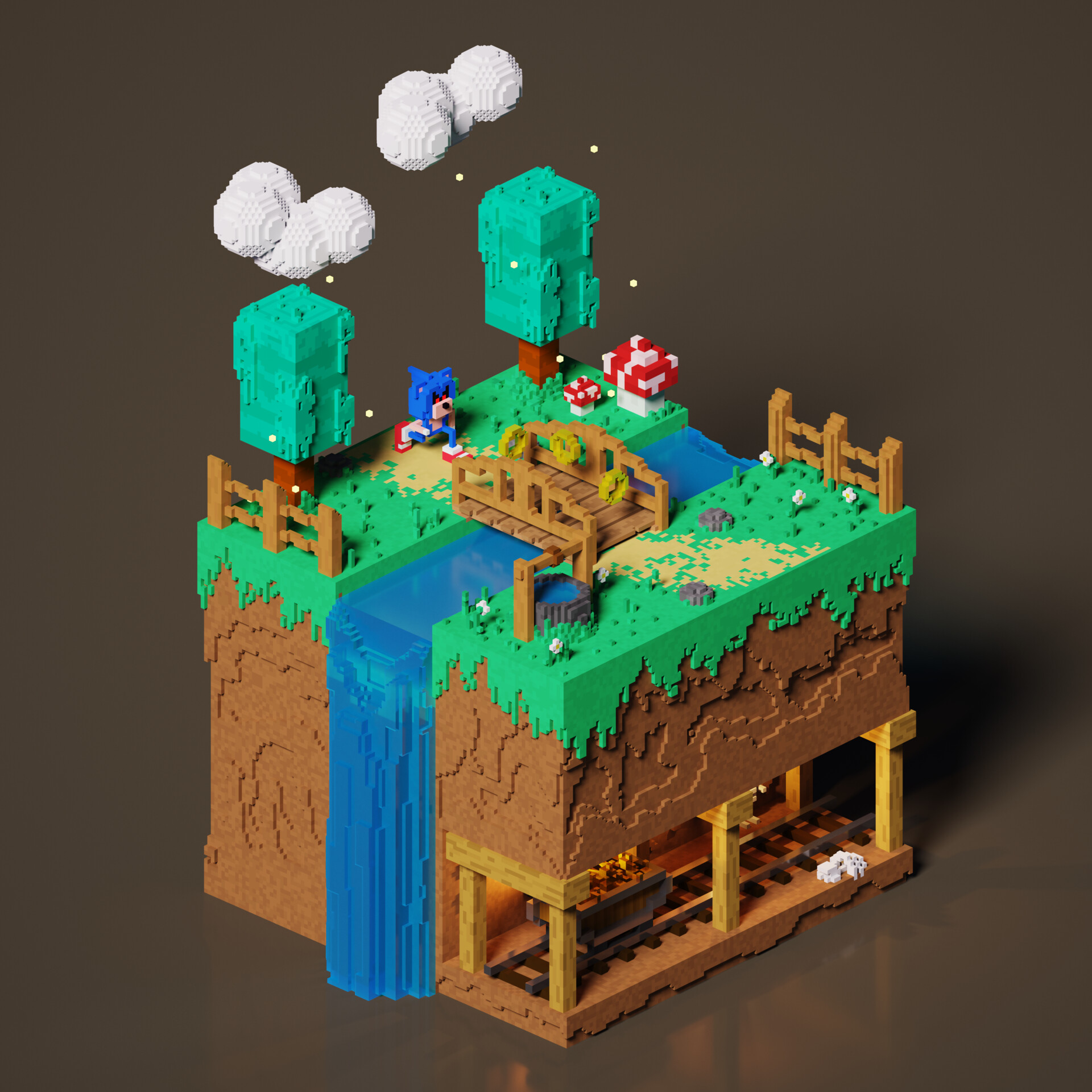 ArtStation - Island.EXE - Voxel arte