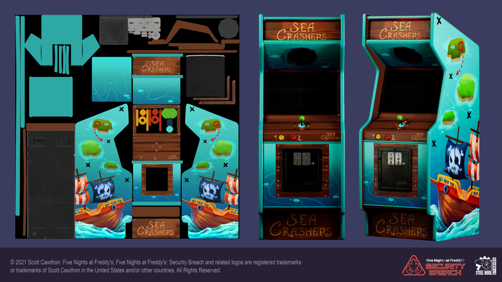 Rina Lam - Five Nights at Freddy's: Security Breach - Arcade Texture Art