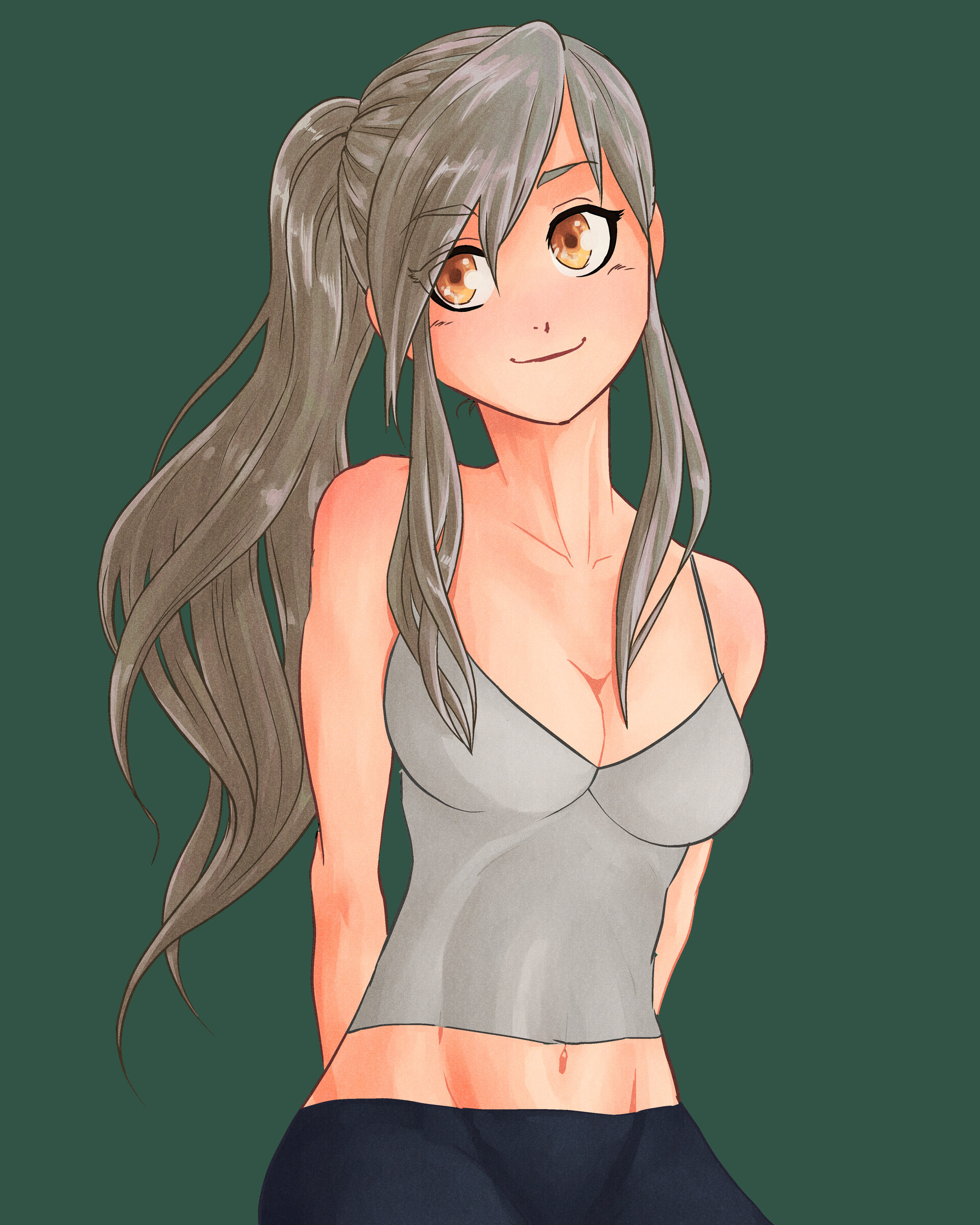 ArtStation - Grey hair Girl