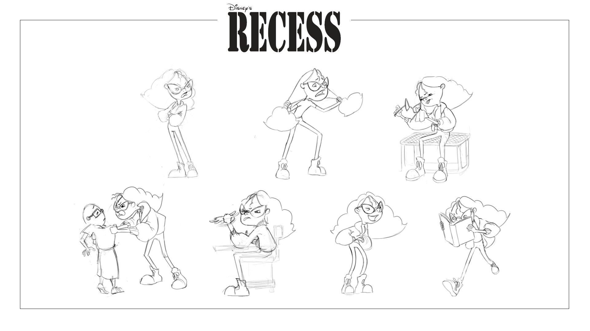 how to draw recess characters