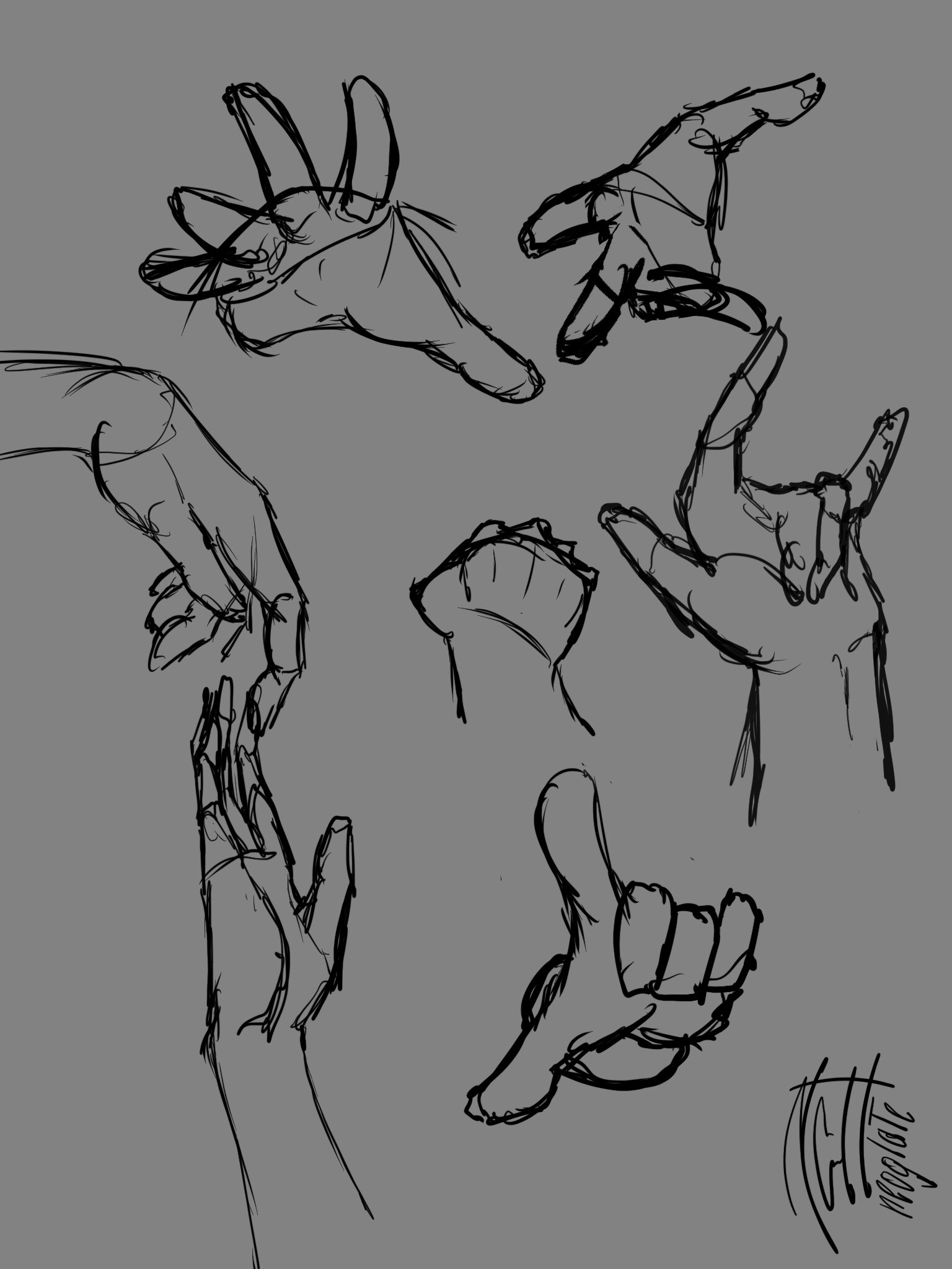 ArtStation - Hand practice