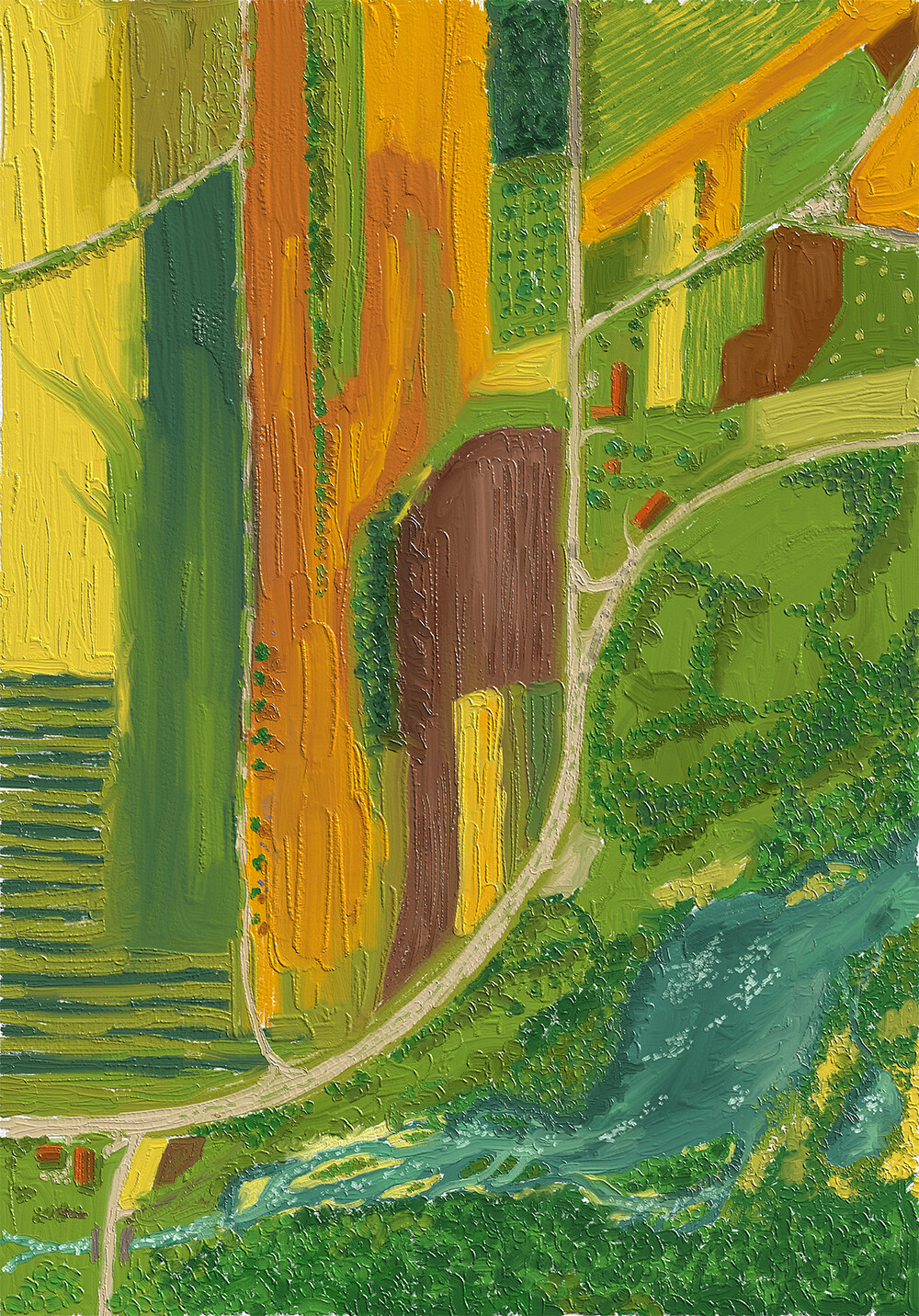 ArtStation - Countryside from above