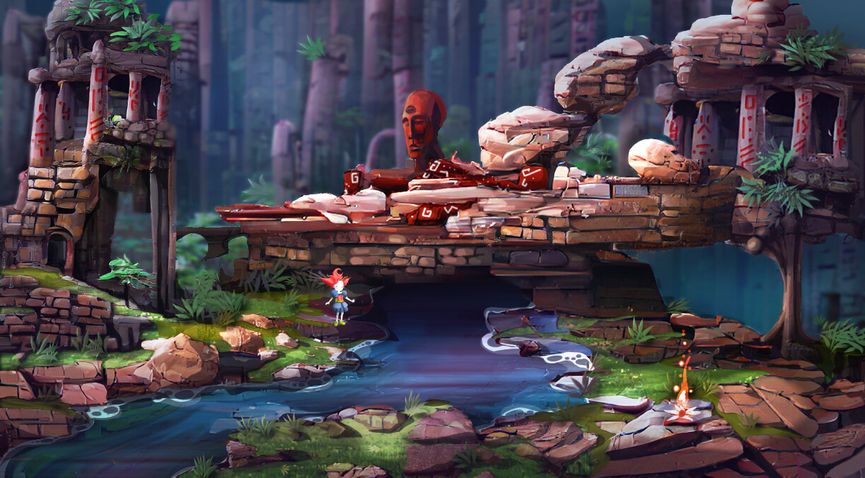 ArtStation - Environment concepts for a platformer game, a quest