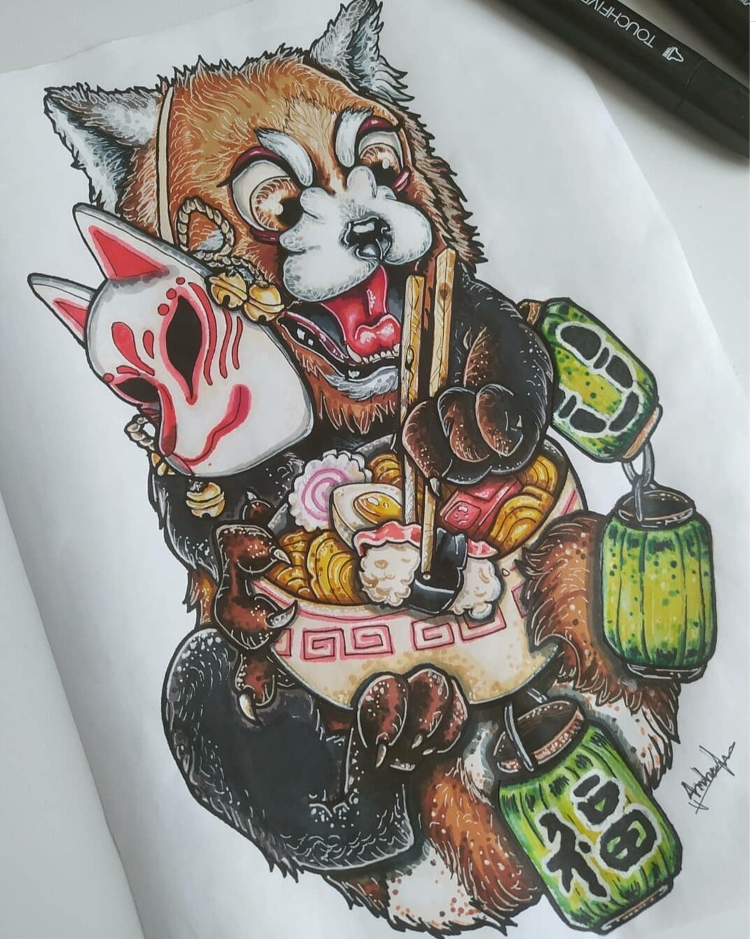 ArtStation - Panda Neotraditional Style