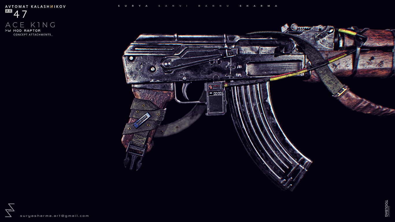 Surya Sharma - AK 47 ACE K1NG W MOD RAPTOR Game Ready Workflow ...