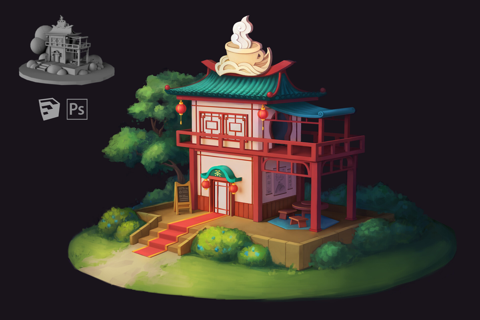 ArtStation - TeaHouse