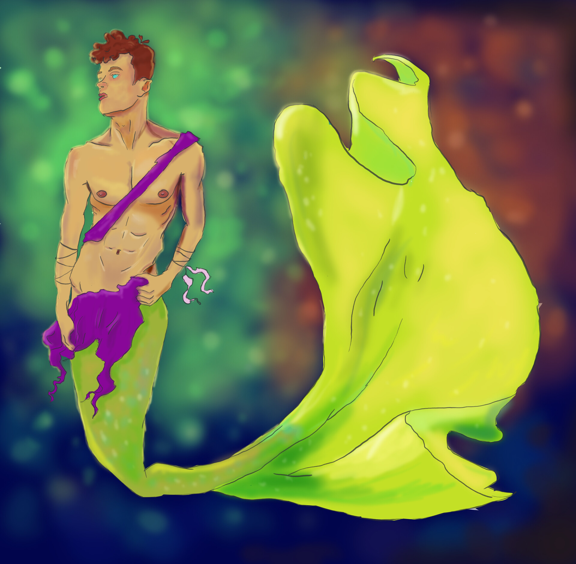 ArtStation - Green Mermaid Art MerMay