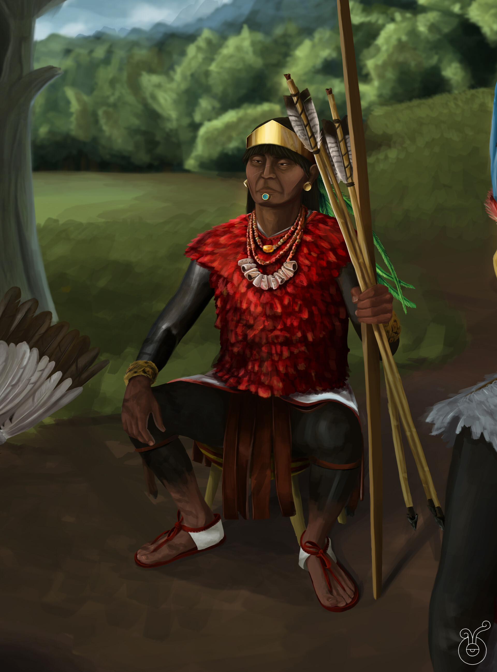 Luis Armando Alarcón - Tarascan captain and quangáriecha warriors