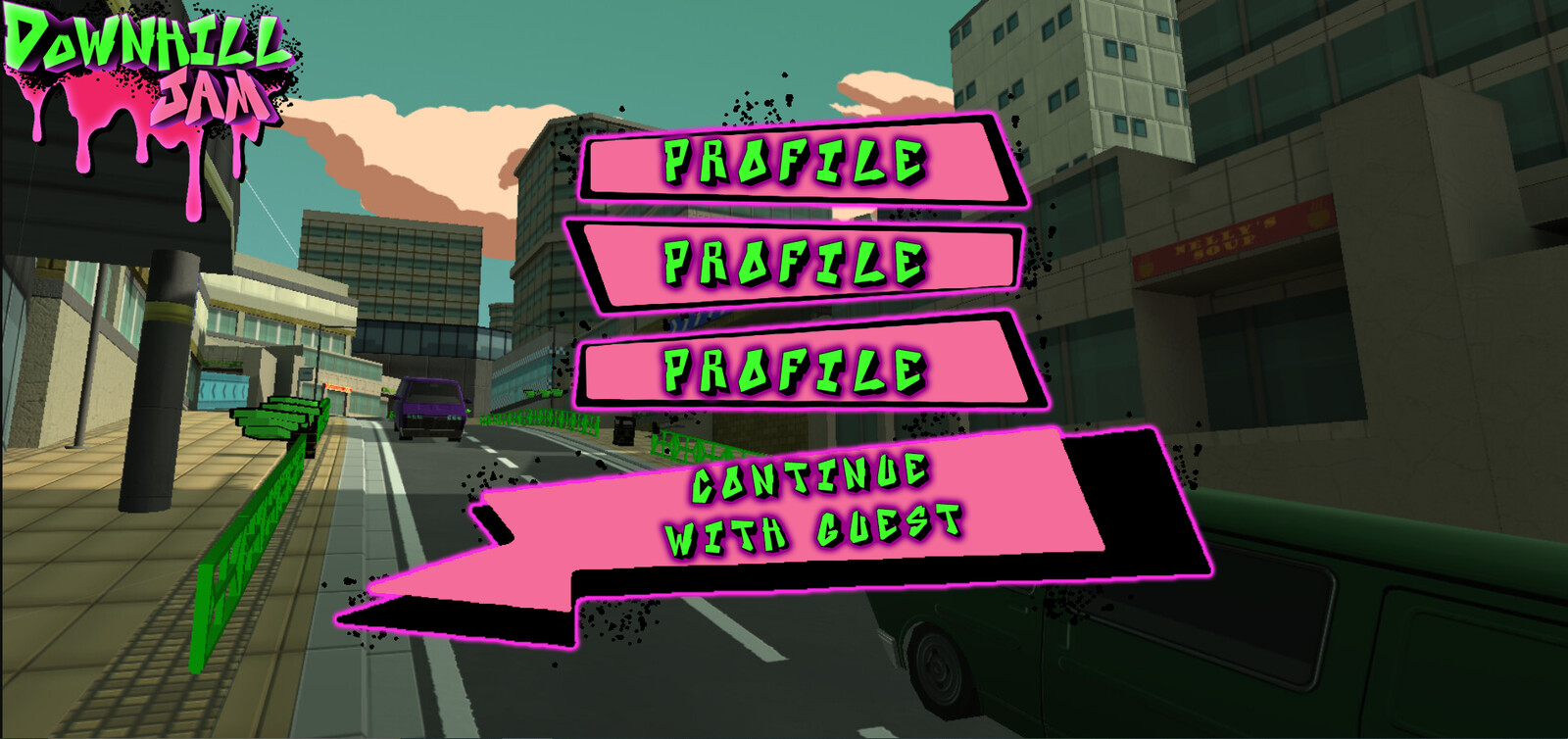 Nick Wilkinson - Downhill Jam UI design